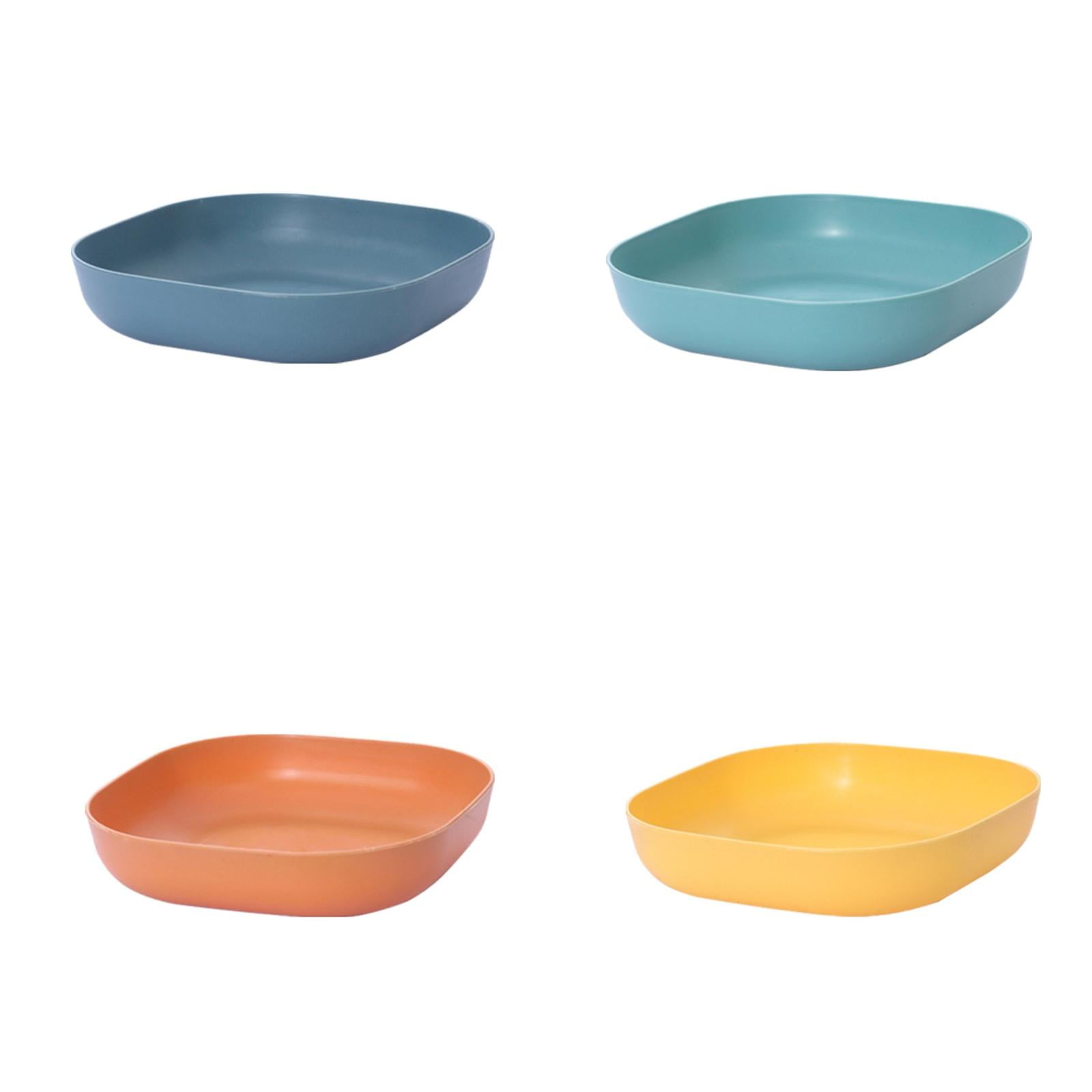 SUOKL Divided Plates Square Bowl Wheat Spaghetti Bowl Lightweight Bowl ...
