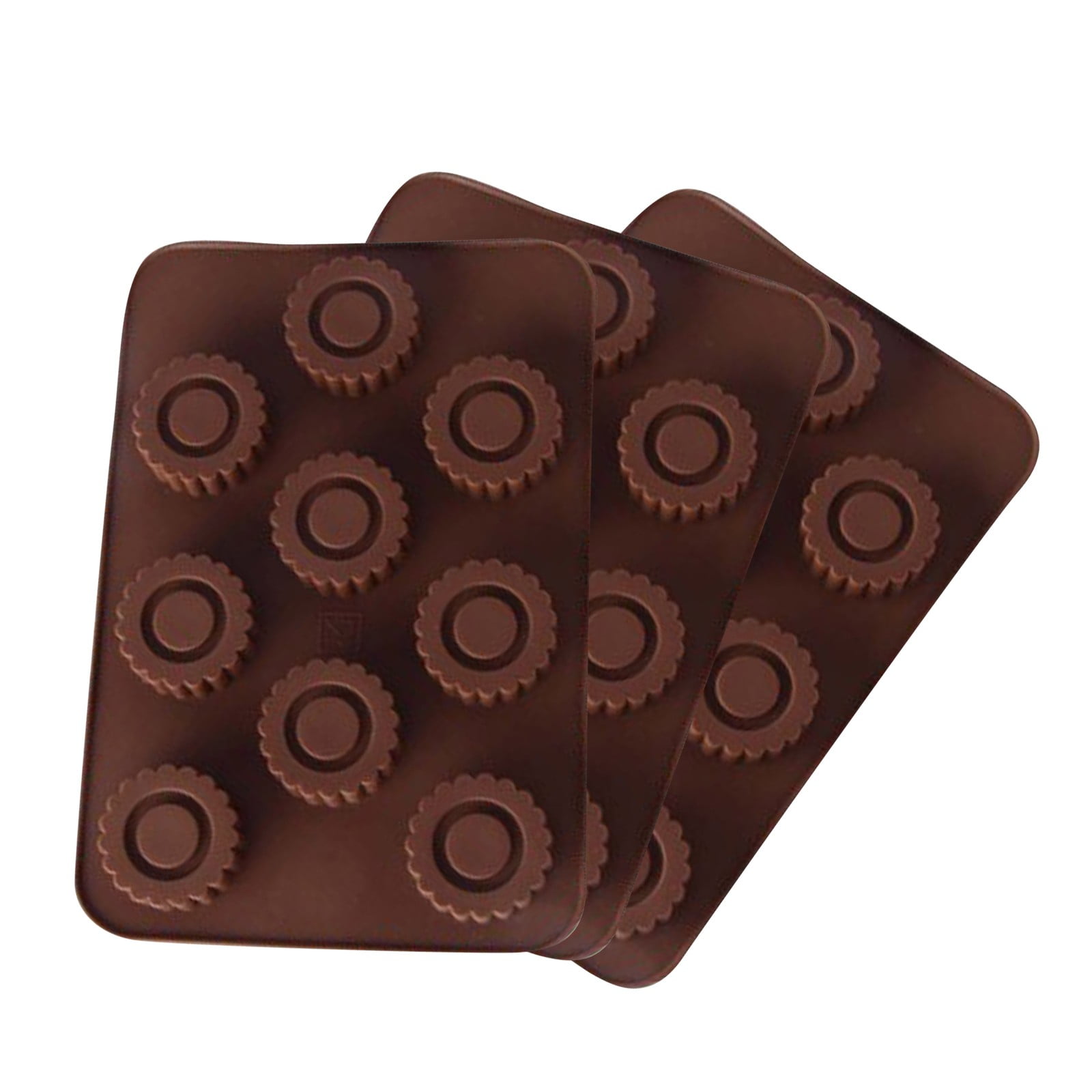 SUOKL Ice Cube Trays Flower 9 Holes Silicone Mold For Chocolate Cake ...