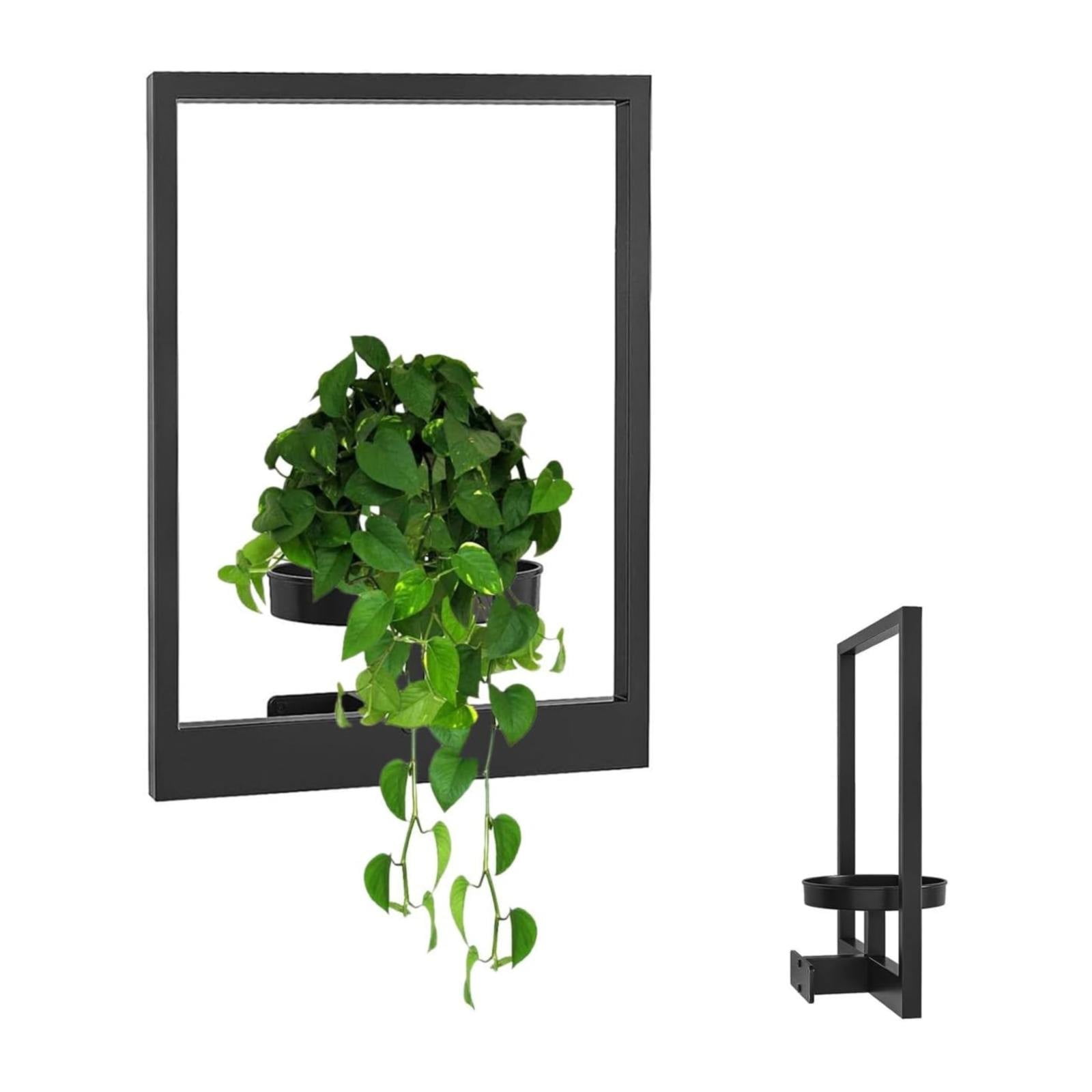 SUOKL Plant Stand Picture Frame Wall Plant Holder Window Plant Shelves ...