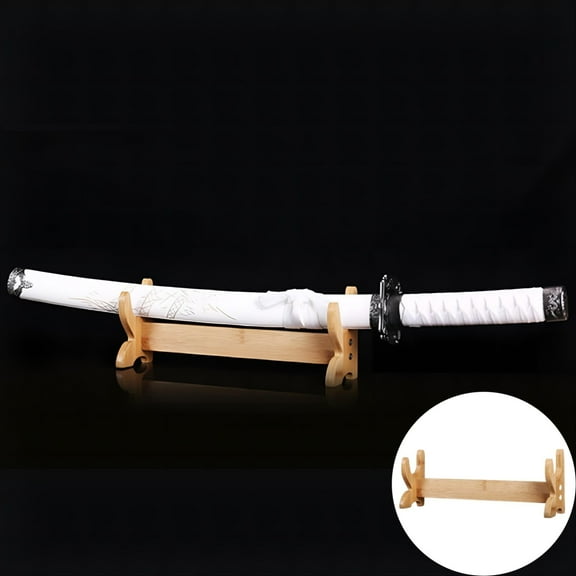 2 Tier Solid Wood Samurai Sword Display Stand Natural - Walmart.com