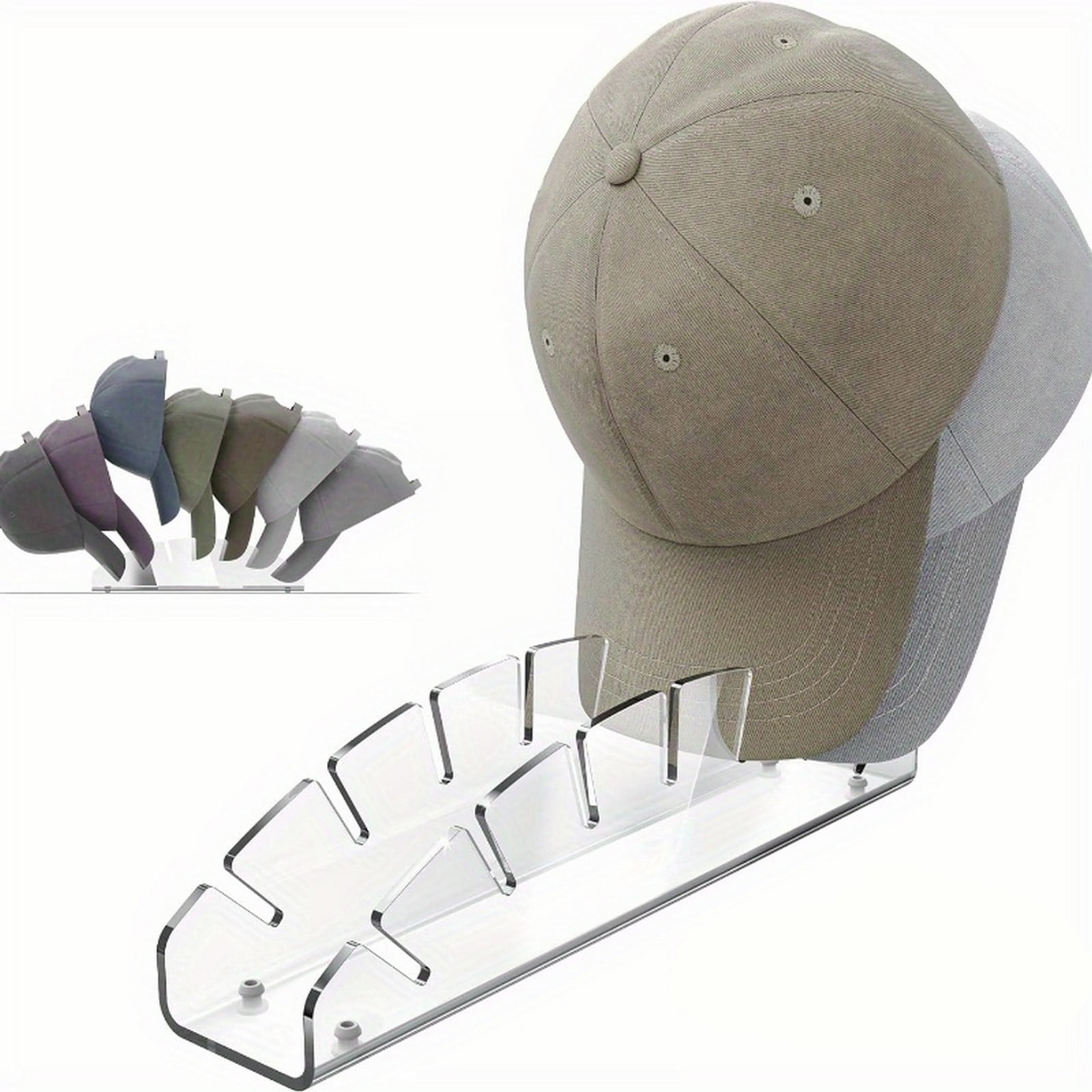 SUOKL Storage Shelves Acrylic Cap Storage Rack With Baseball Cap ...