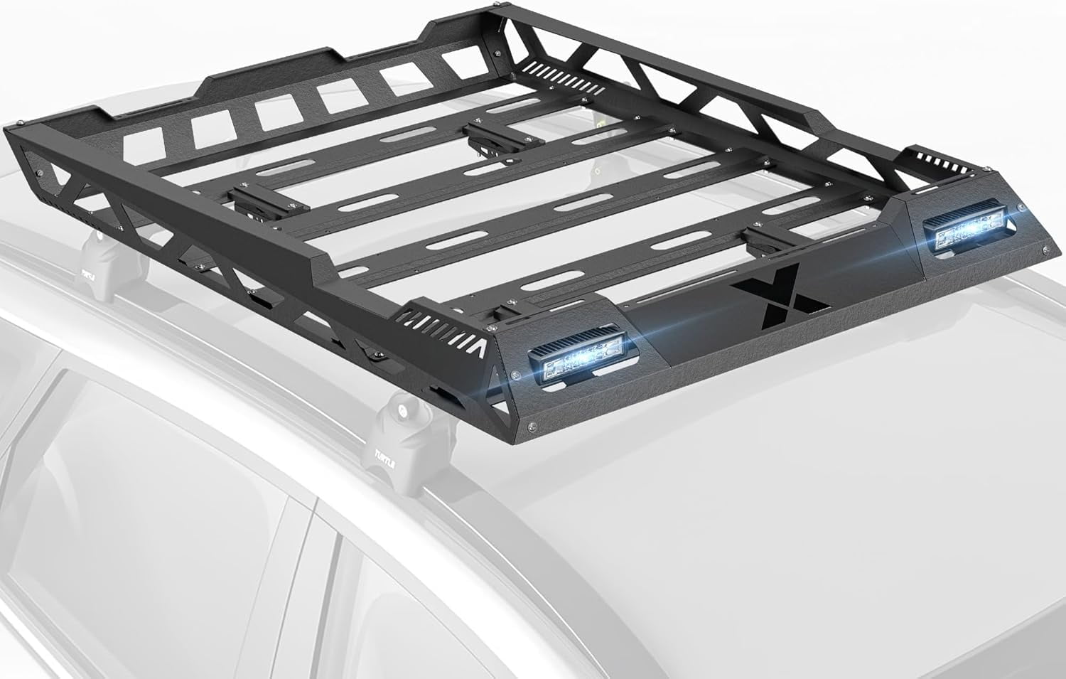 SUORTO 55''x41'' Cargo Carrier with Cargo Net & 2 Pcs LED Light Bars ...
