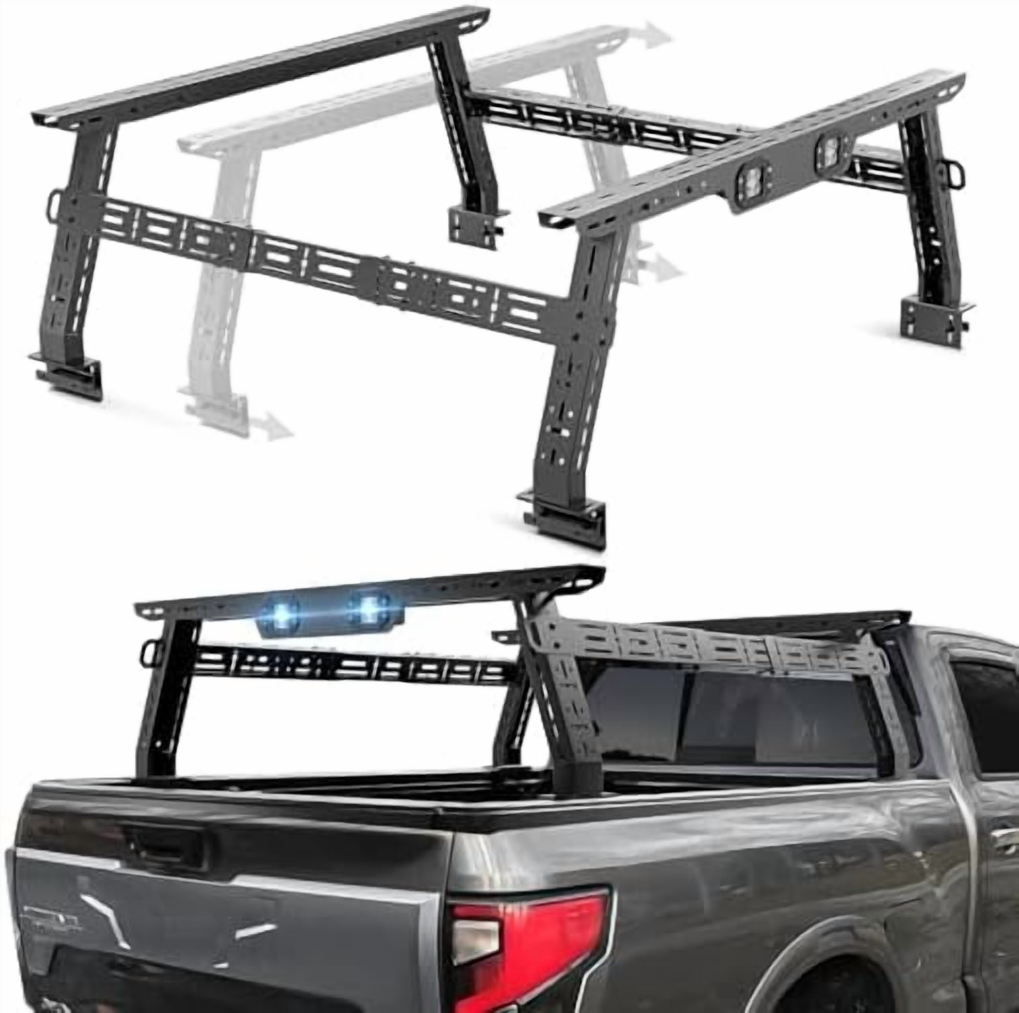 SUORTO for Titan & Frontier Adjustable 16-24.8" High Overland Bed Racks ...