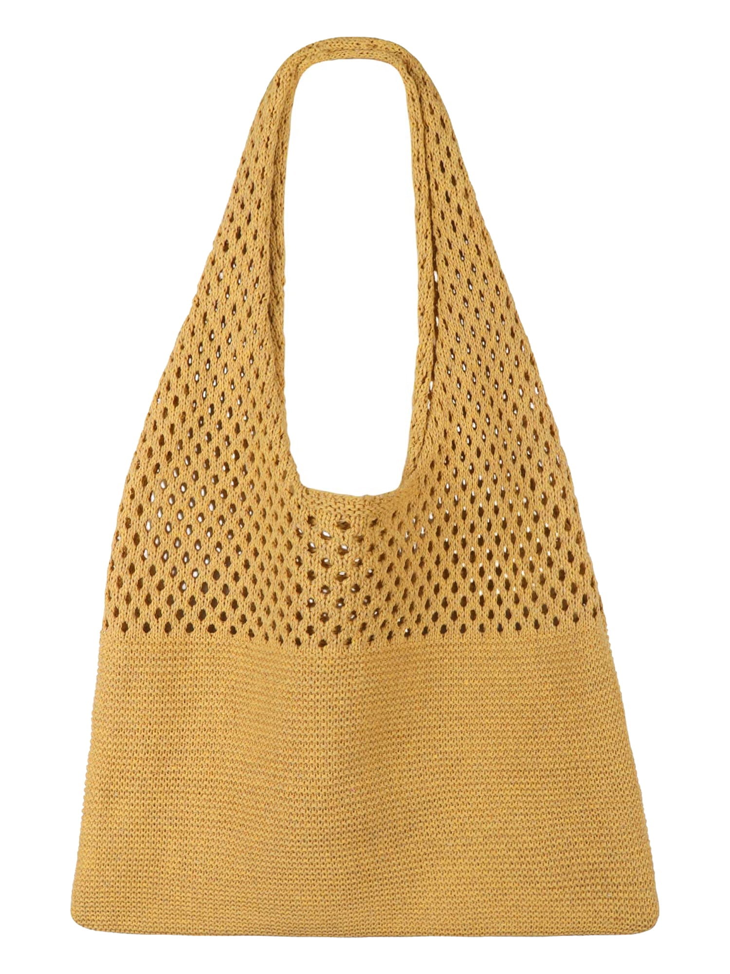 SUOSDEY Beach Tote Bag for Women, Crochet Boho Tote Bag Aesthetic Mesh ...