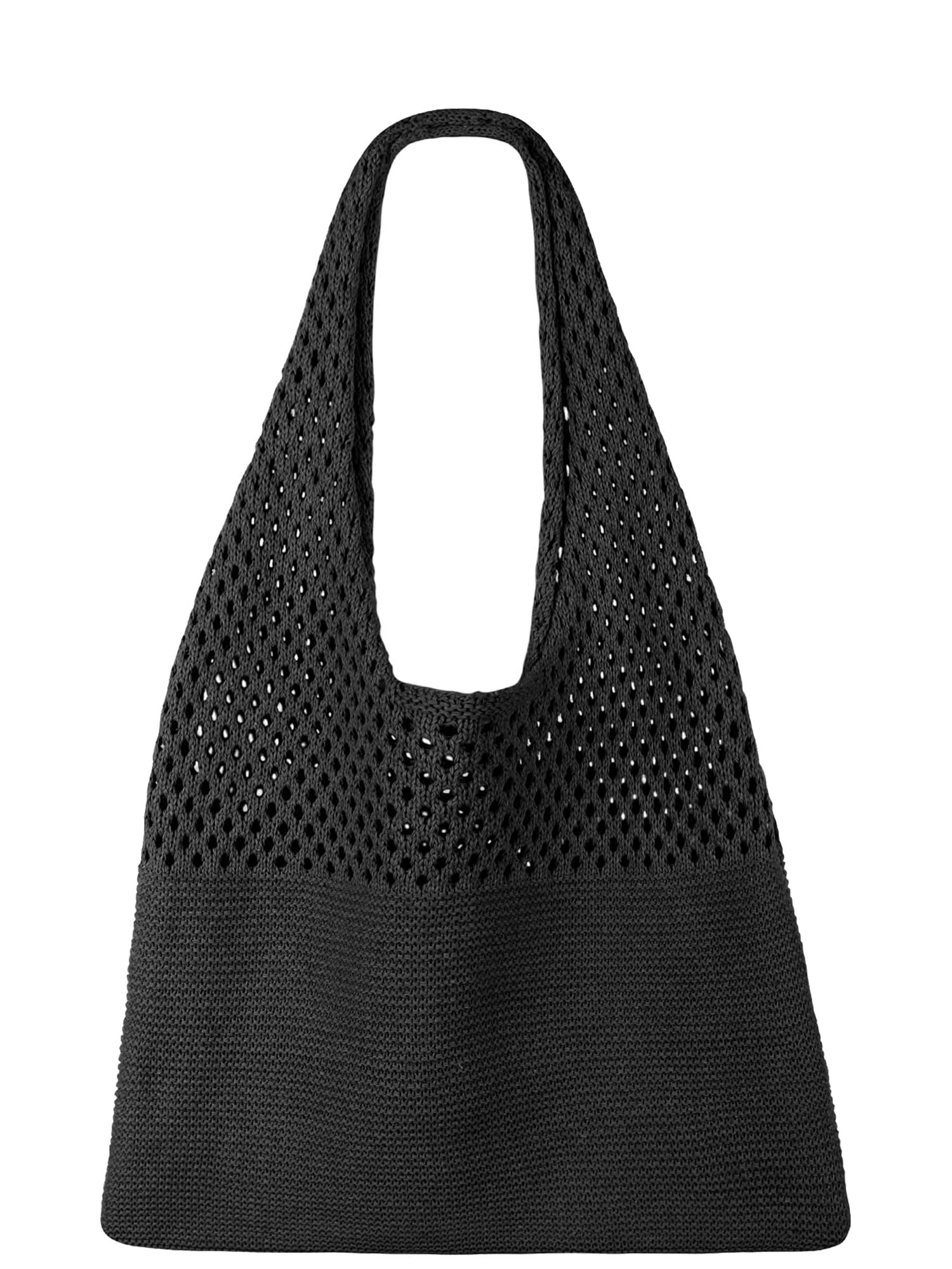 SUOSDEY Beach Tote Bag for Women, Crochet Boho Tote Bag Aesthetic Mesh ...