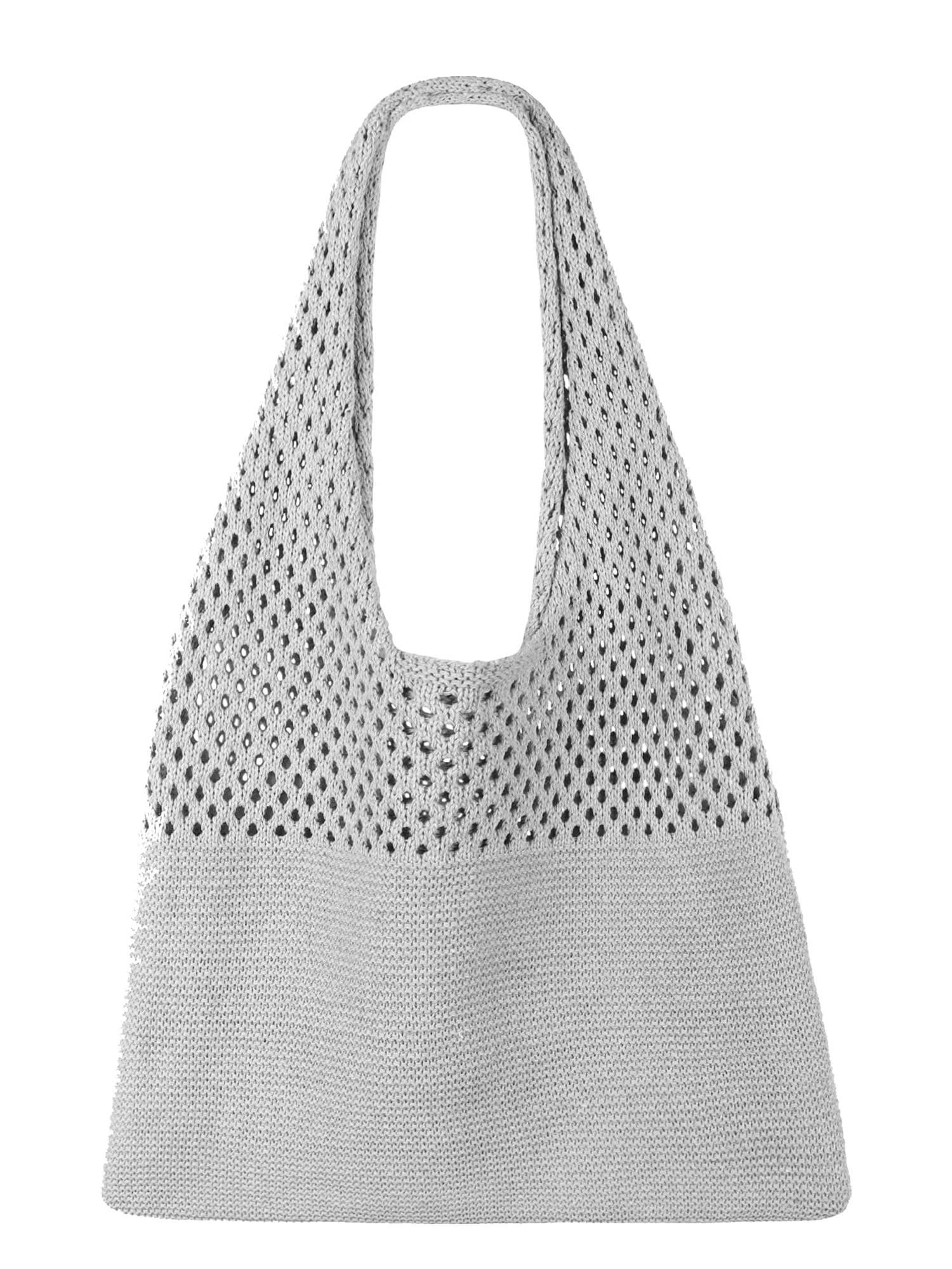 SUOSDEY Beach Tote Bag for Women, Crochet Boho Tote Bag Aesthetic Mesh ...