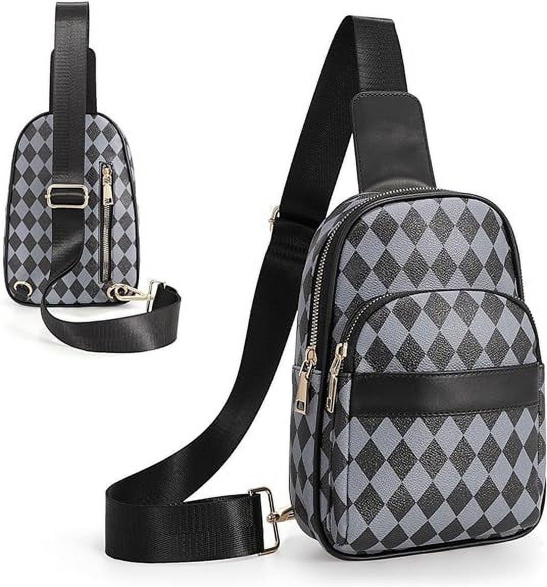 SUOSDEY Checkered Crossbody Sling Bag for Women RFID Blocking Anti ...