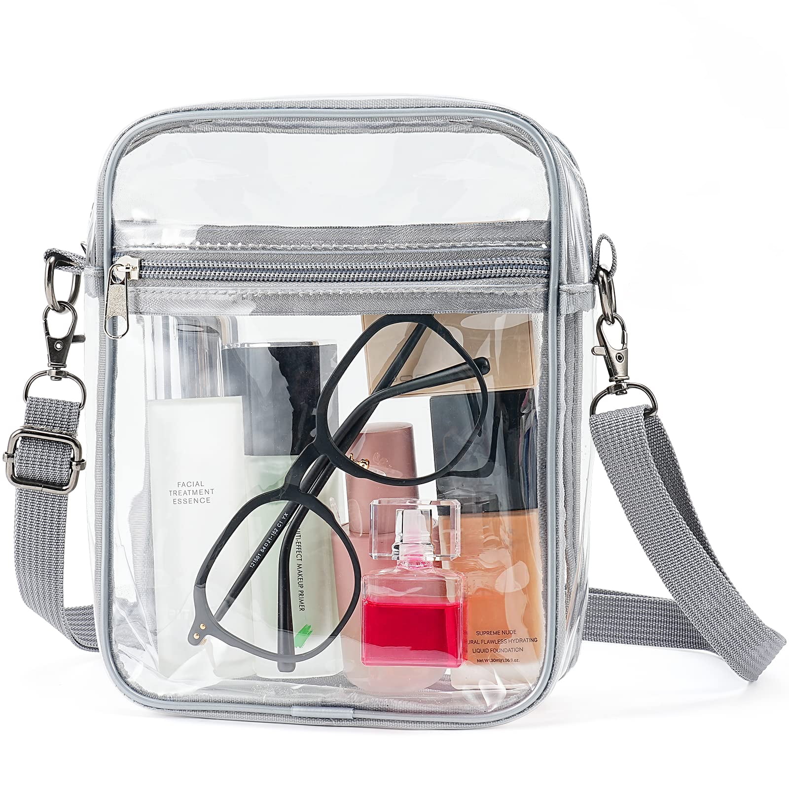 SUOSDEY Clear Crossbody Bag Stadium Approved Event Purse HandBag with ...