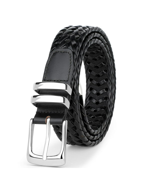 Wrangler® Men's and Big Men's Genuine Leather Braided Belt, Sizes 32-52 ...