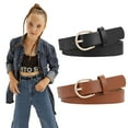 SUOSDEY Girls Leather Belts,Kids Skinny Belt for School Uniforms Gift ...