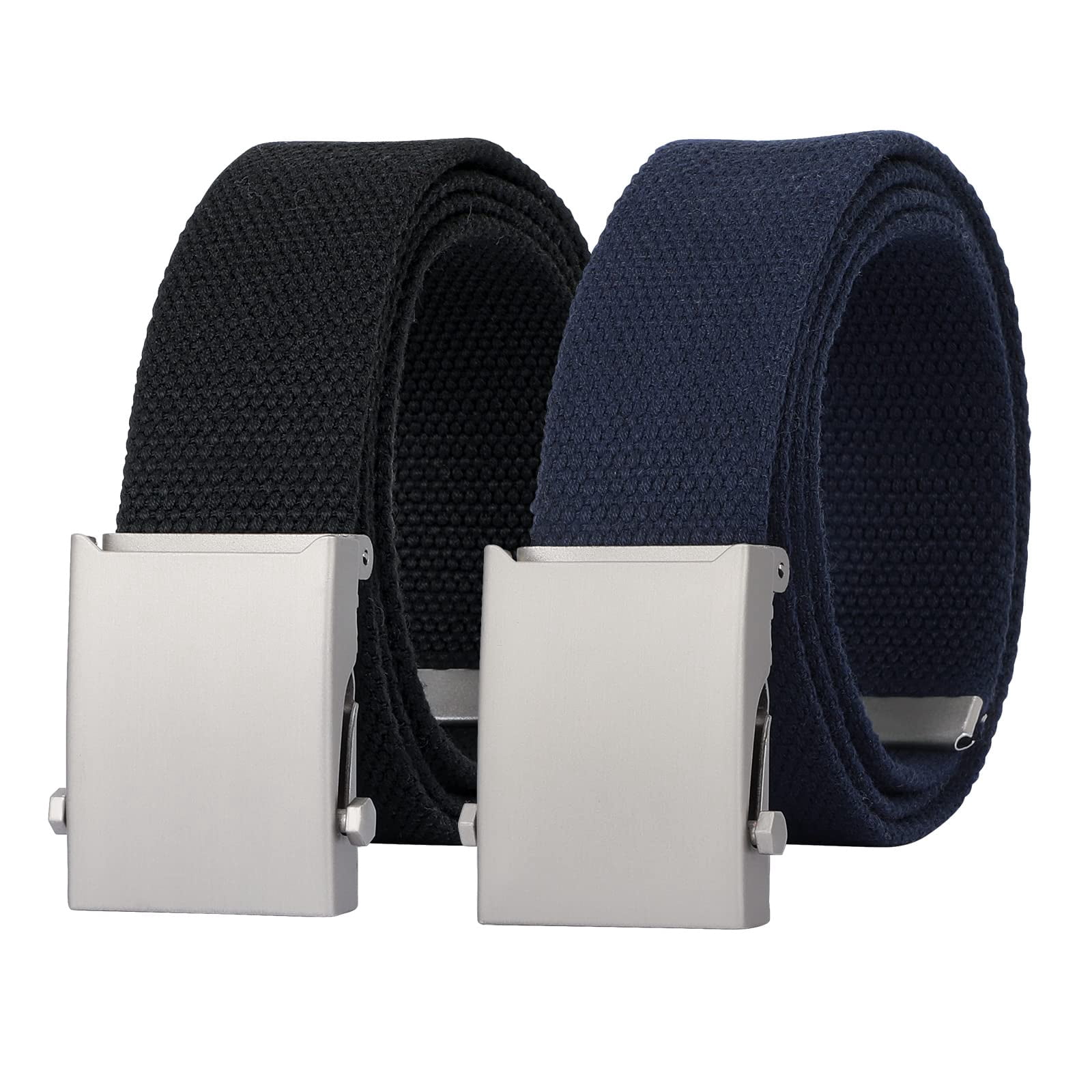 SUOSDEY Men's Nylon Belt with Metal Buckle,Canvas Web Belt for Jeans ...