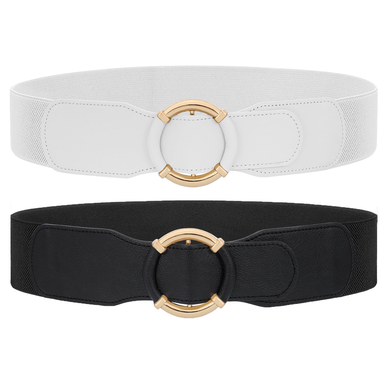 SUOSDEY Plus size Women Elastic Wide Waist Belt，Ladies Skinny Stretch ...