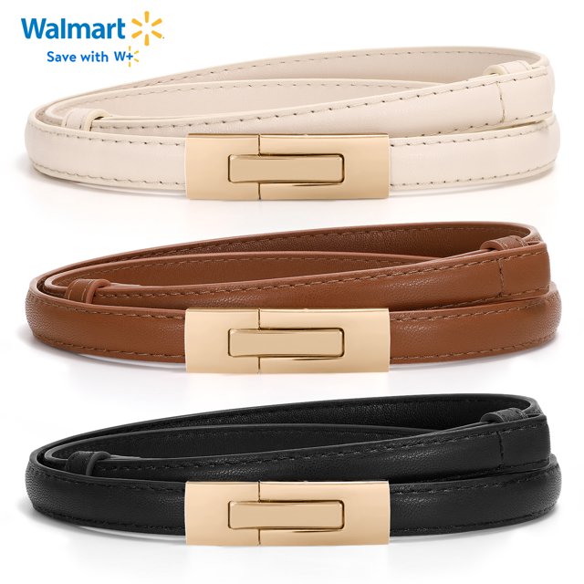SUOSDEY Skinny Women Belt Thin Women Belt Ladies Dresses Belt with ...