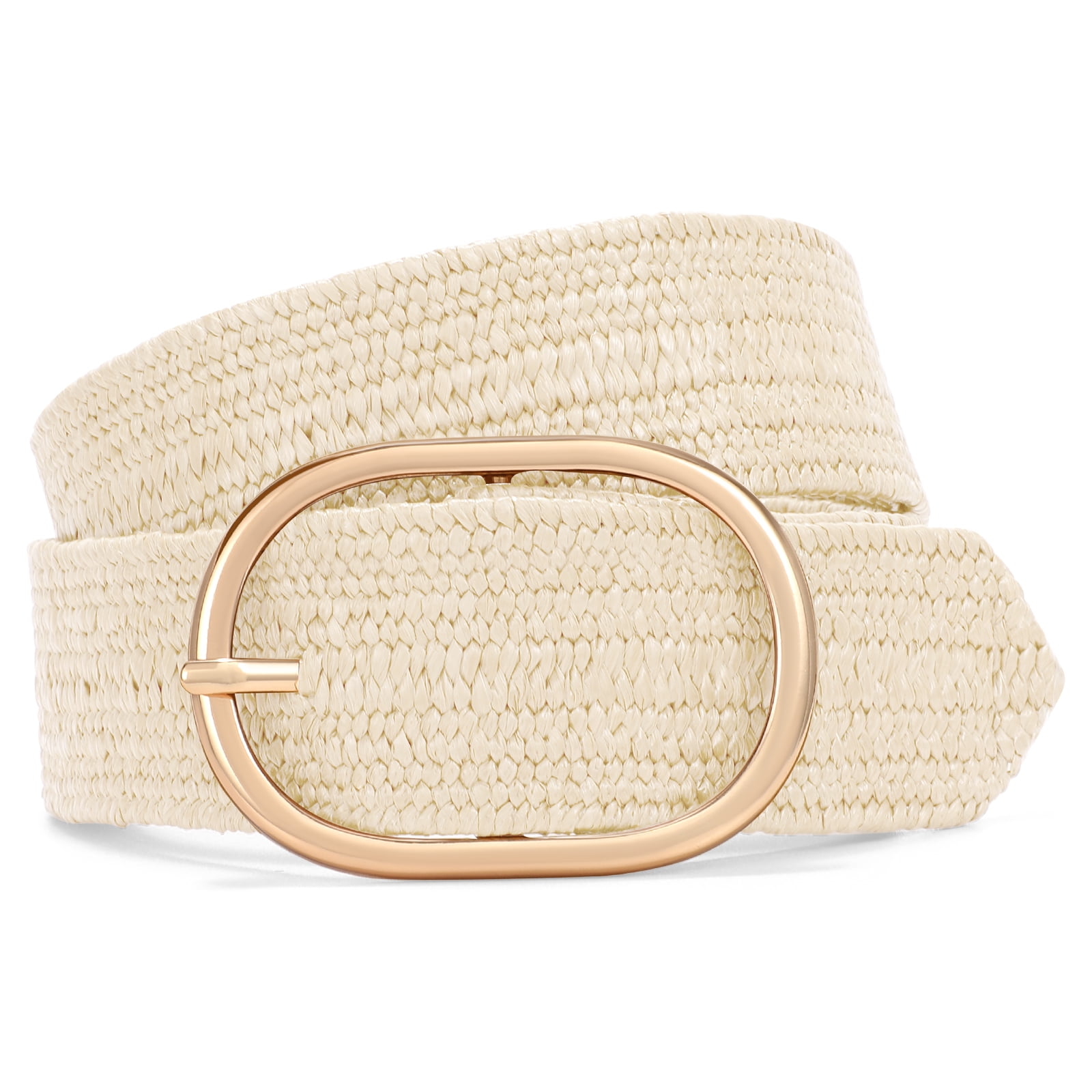 SUOSDEY Straw Women's Braided Stretch Belts Boho Style Skinny Waist ...