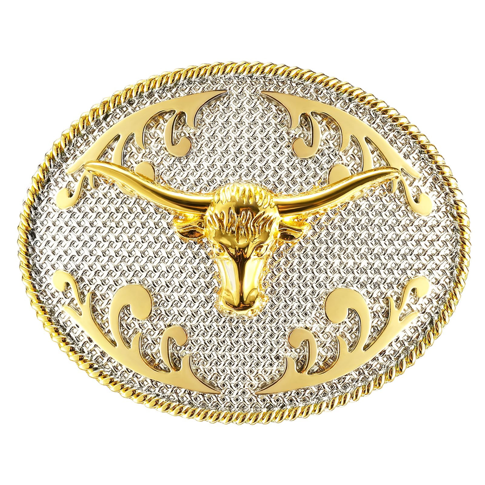 SUOSDEY Western Belt Buckle for Men Women Rodeo Texas Longhorn Bull ...