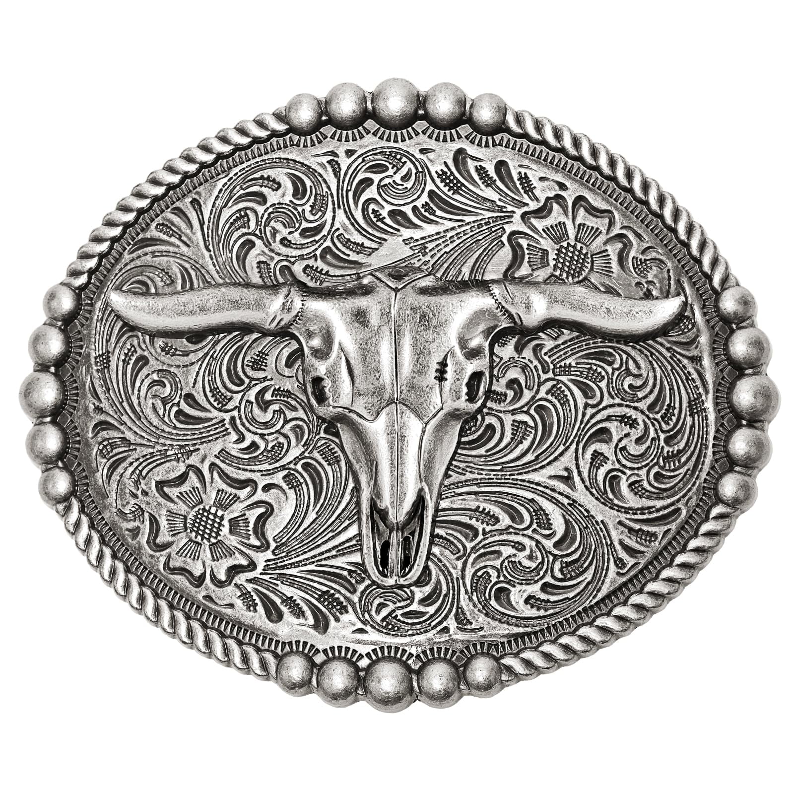 SUOSDEY Western Belt Buckle for Men Women Rodeo Texas Longhorn Bull ...