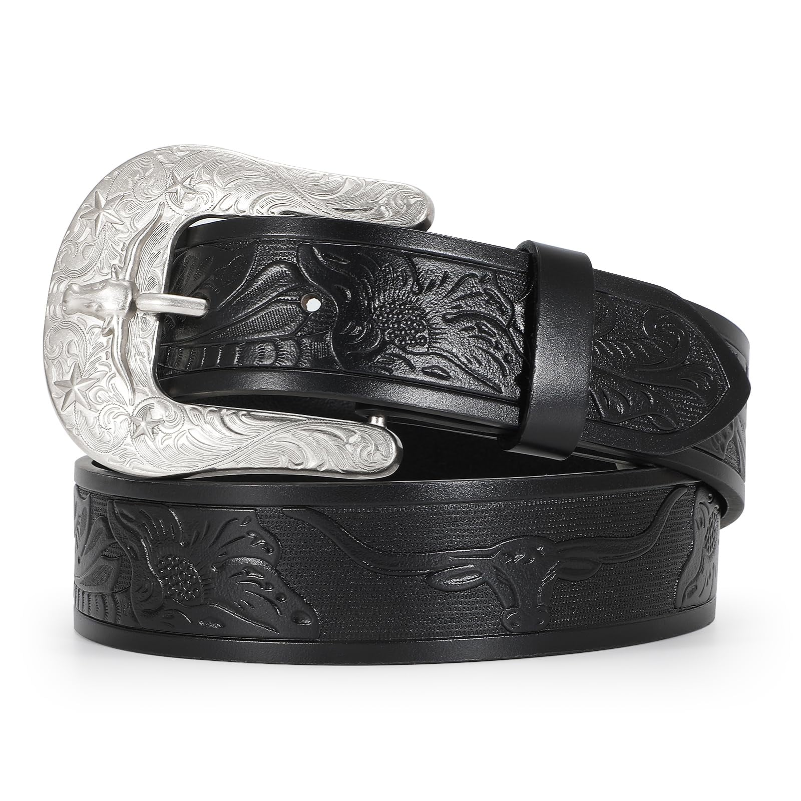 Surprising Black Western Belts For Men Pictures