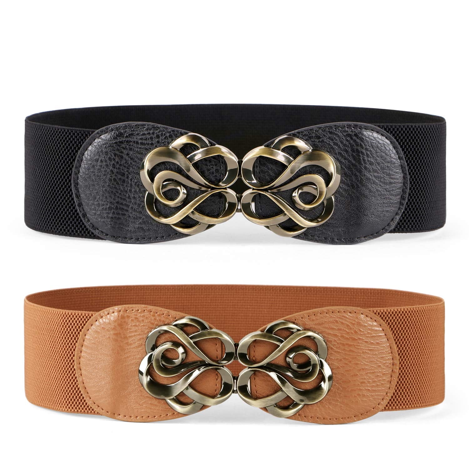 SUOSDEY Women Stretchy Belts Ladies Elastic Wide Waist Belts for ...