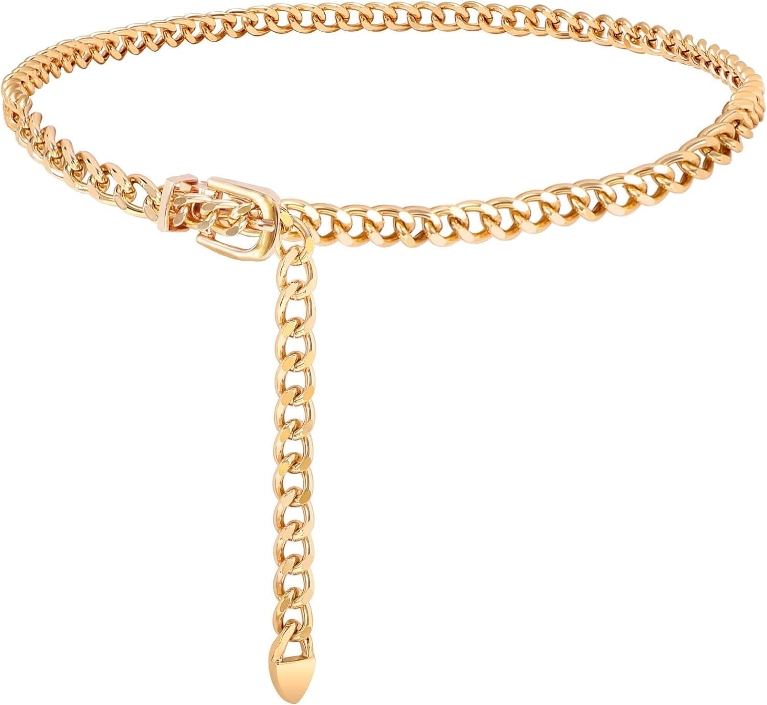 SUOSDEY Women Western Cowgirl Metal Chain Belt,Girls Ladies Waist Link ...