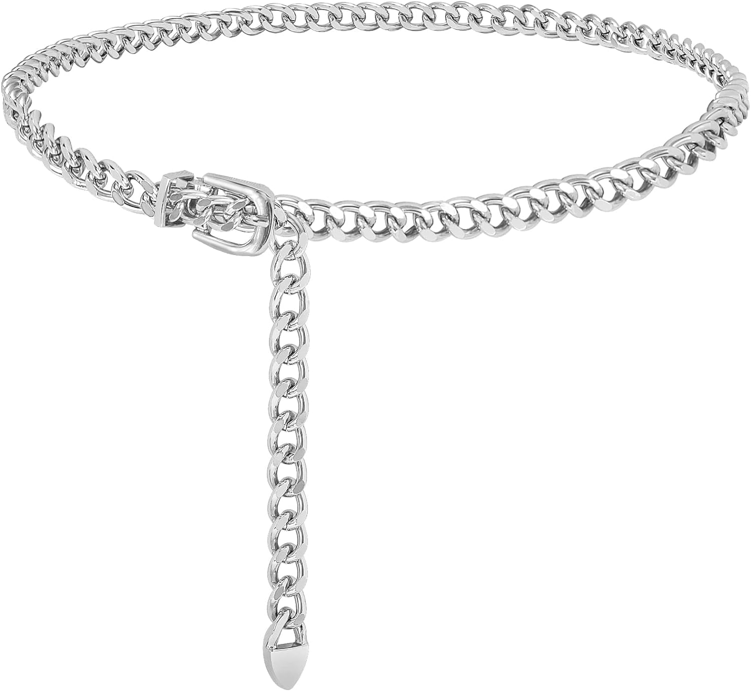 SUOSDEY Women Western Cowgirl Metal Chain Belt,Girls Ladies Waist Link ...