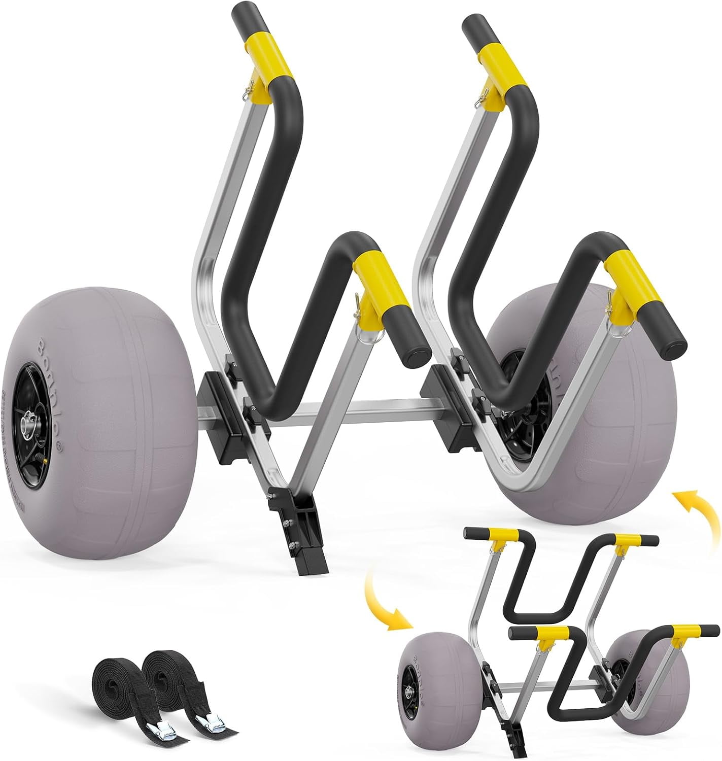 SUP Transport Cart, Kayak Cart 2 in 1 with 12in Big Beach Balloon ...