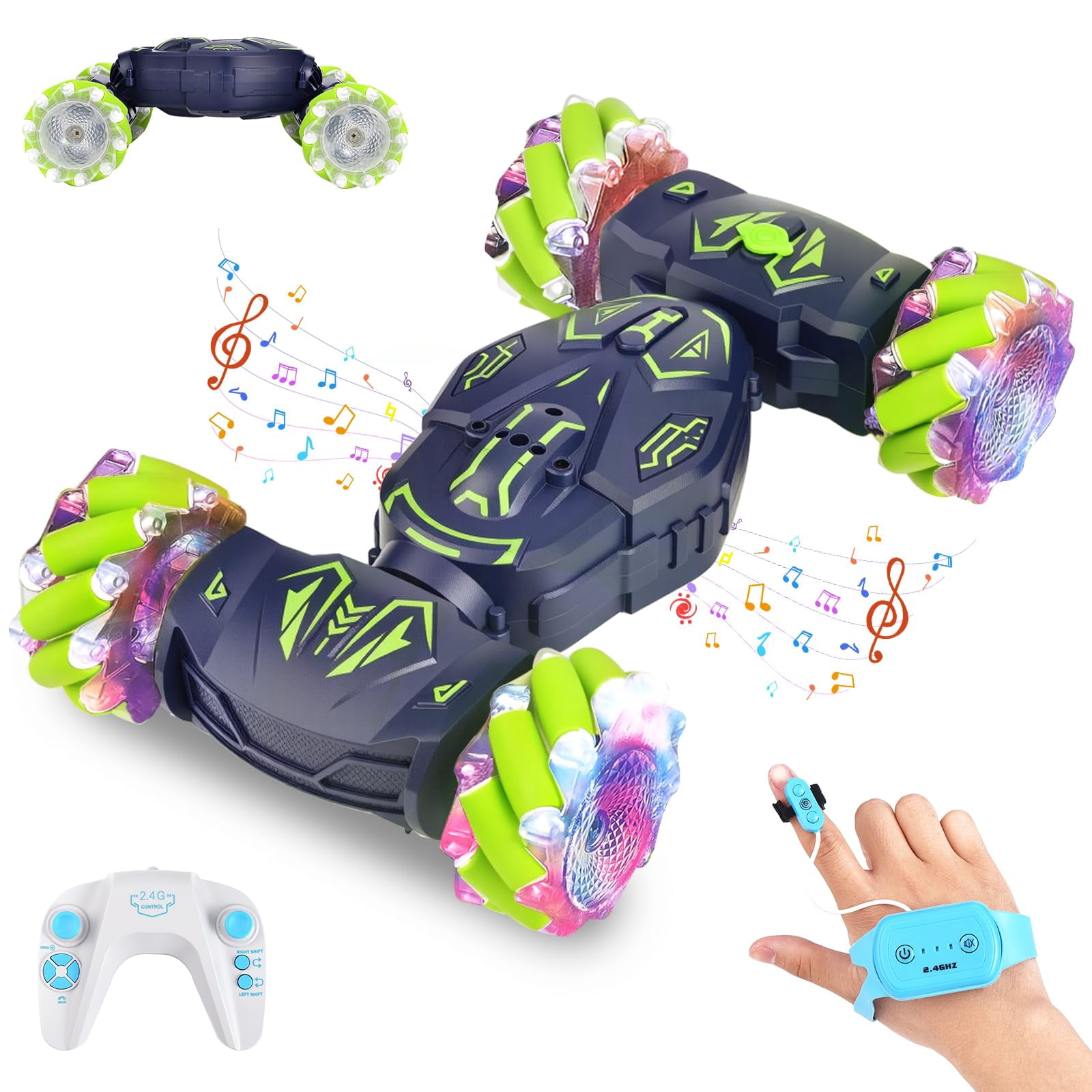 SUPAICAR Gesture Sensing RC Stunt Car - Boys Toys Age 6-12, 360 ...