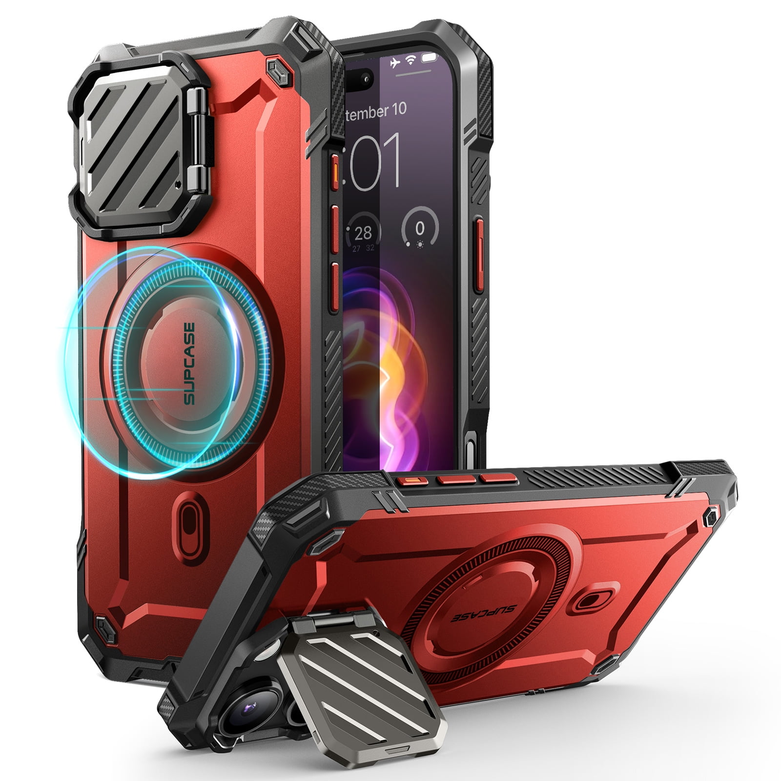 SUPCASE for Apple iPhone 16 Pro 6.3" Case with Camera Cover Stand ...