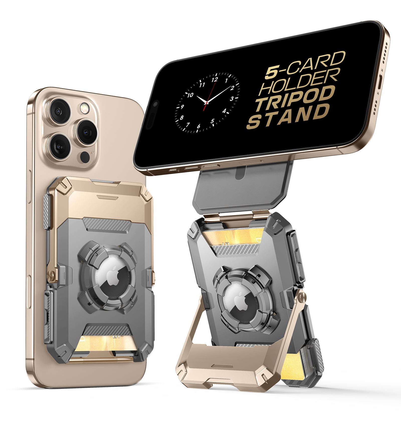 SUPCASE for MagSafe Wallet with AirTag Holder, Magnetic Airtag Wallet for Men, [Hold 5 Cards ...