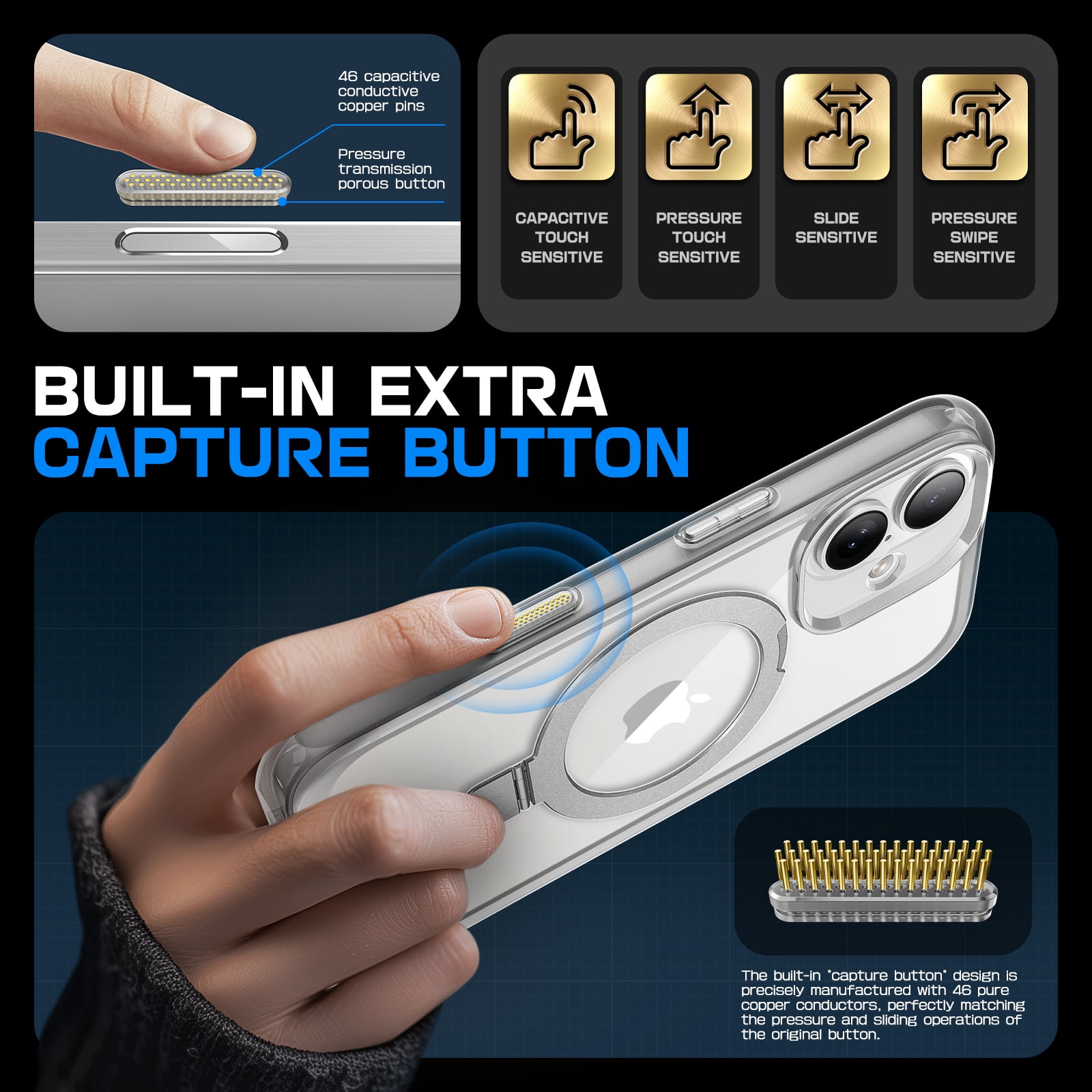 SUPCASE Quick Access Button Design for iPhone 16 6.1" MagSafe Case ...