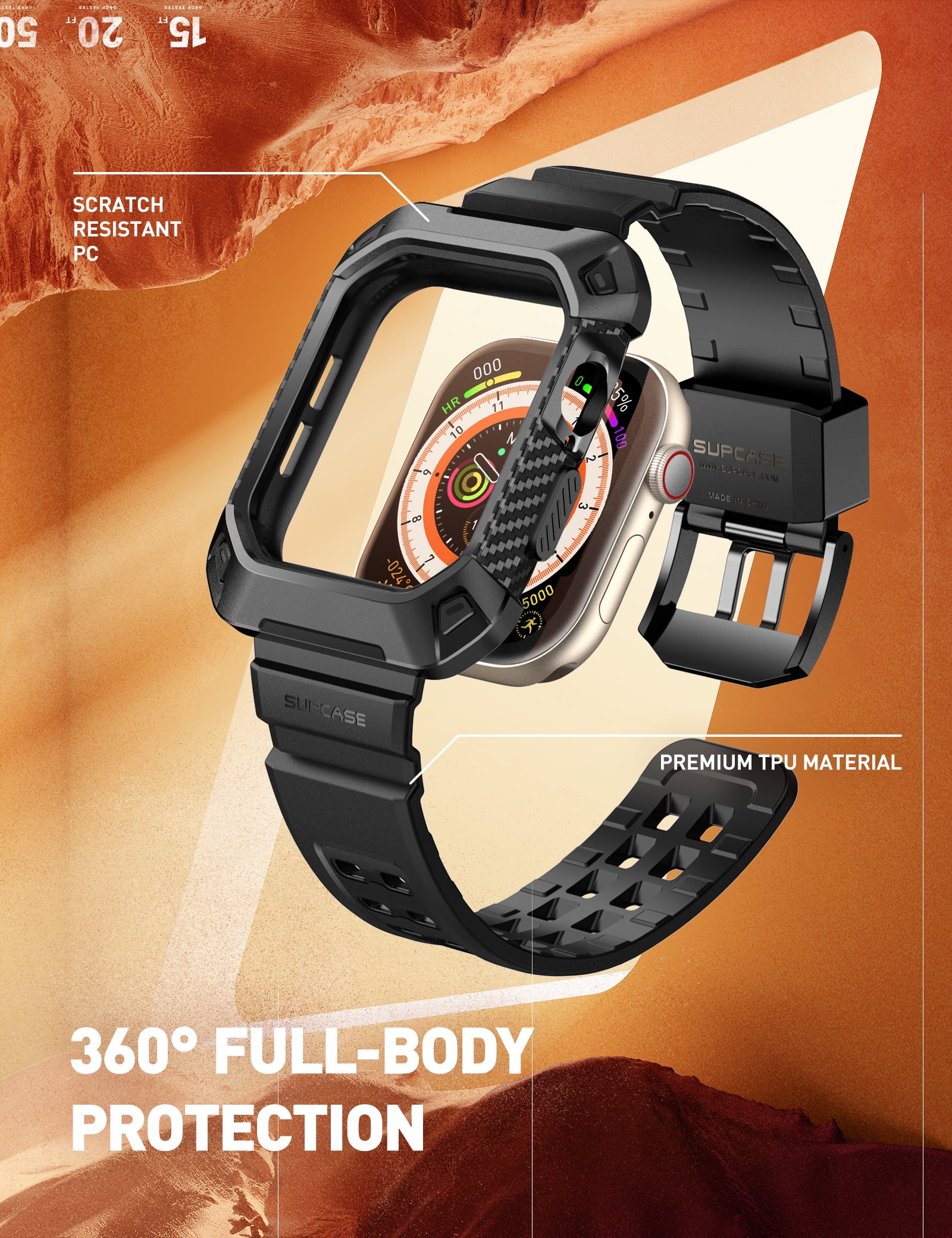 SUPCASE UBPro for Apple Watch 10 42mm Case with Band, [Military-Grade ...