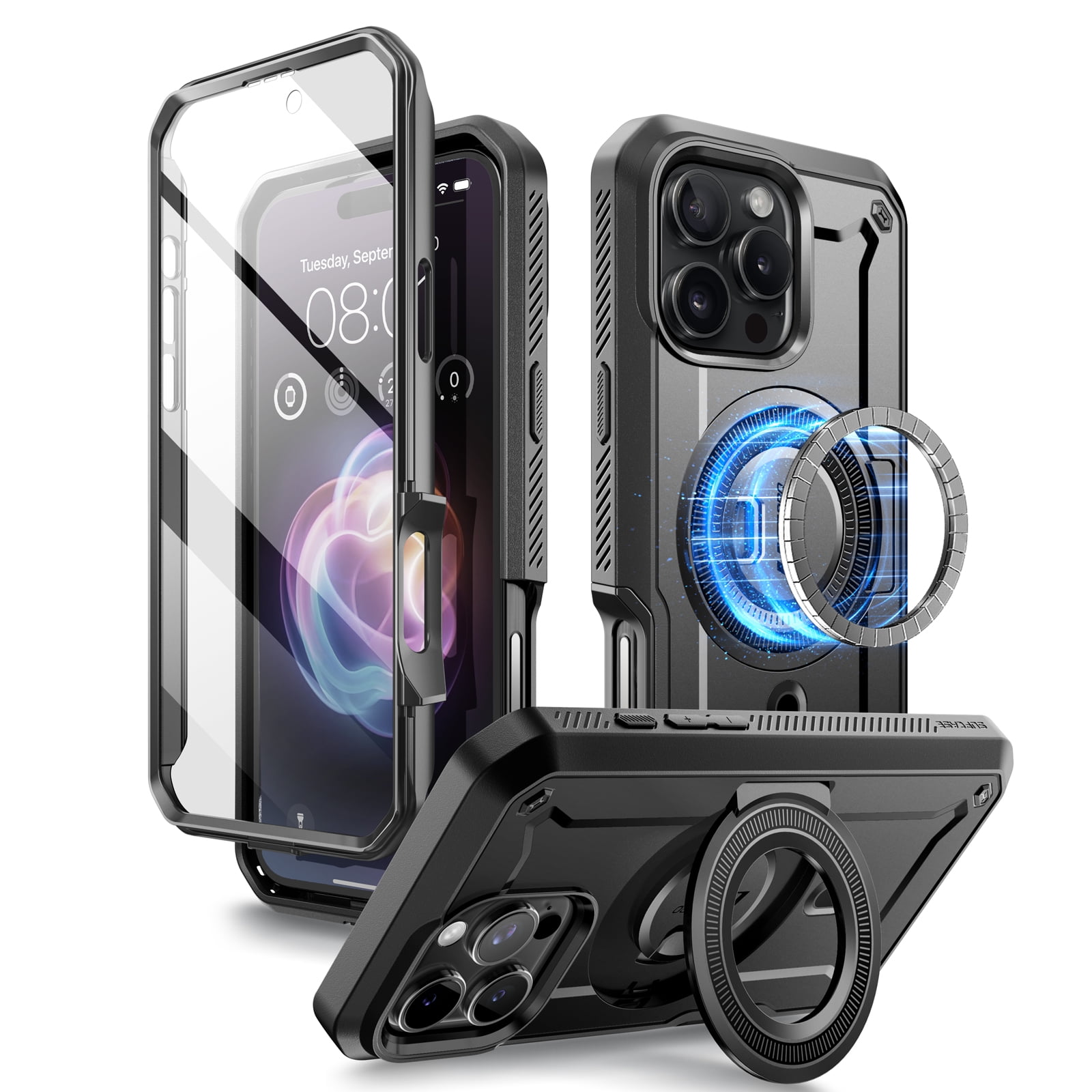 SUPCASE UBPro Mag for iPhone 16 Pro 6.3" Case with Stand, [Support ...