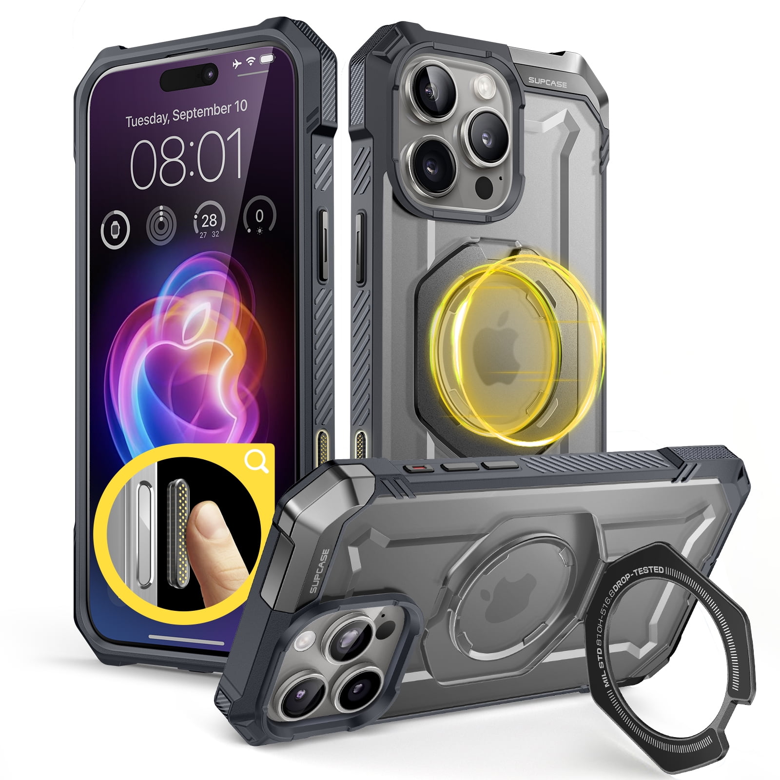 SUPCASE Unicorn Beetle Grip for iPhone 16 Pro Max Case , Quick Access Button Design MagSafe Case ...