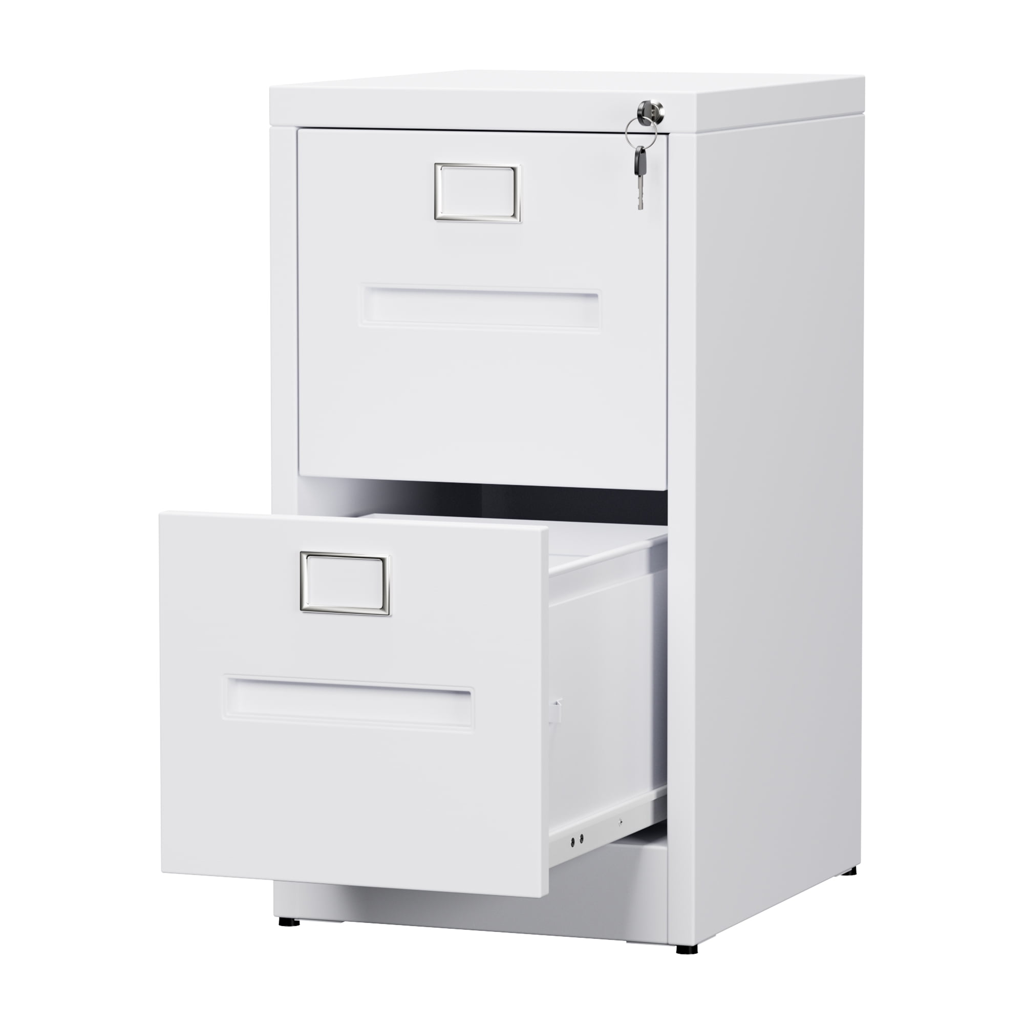 SUPEER 2 Drawer Metal Vertical File Storage Cabinet with Lock for Home ...