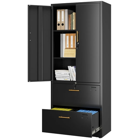 Coolsun 3 Drawer File Cabinets with Lock, Small Filing Cabinets for ...