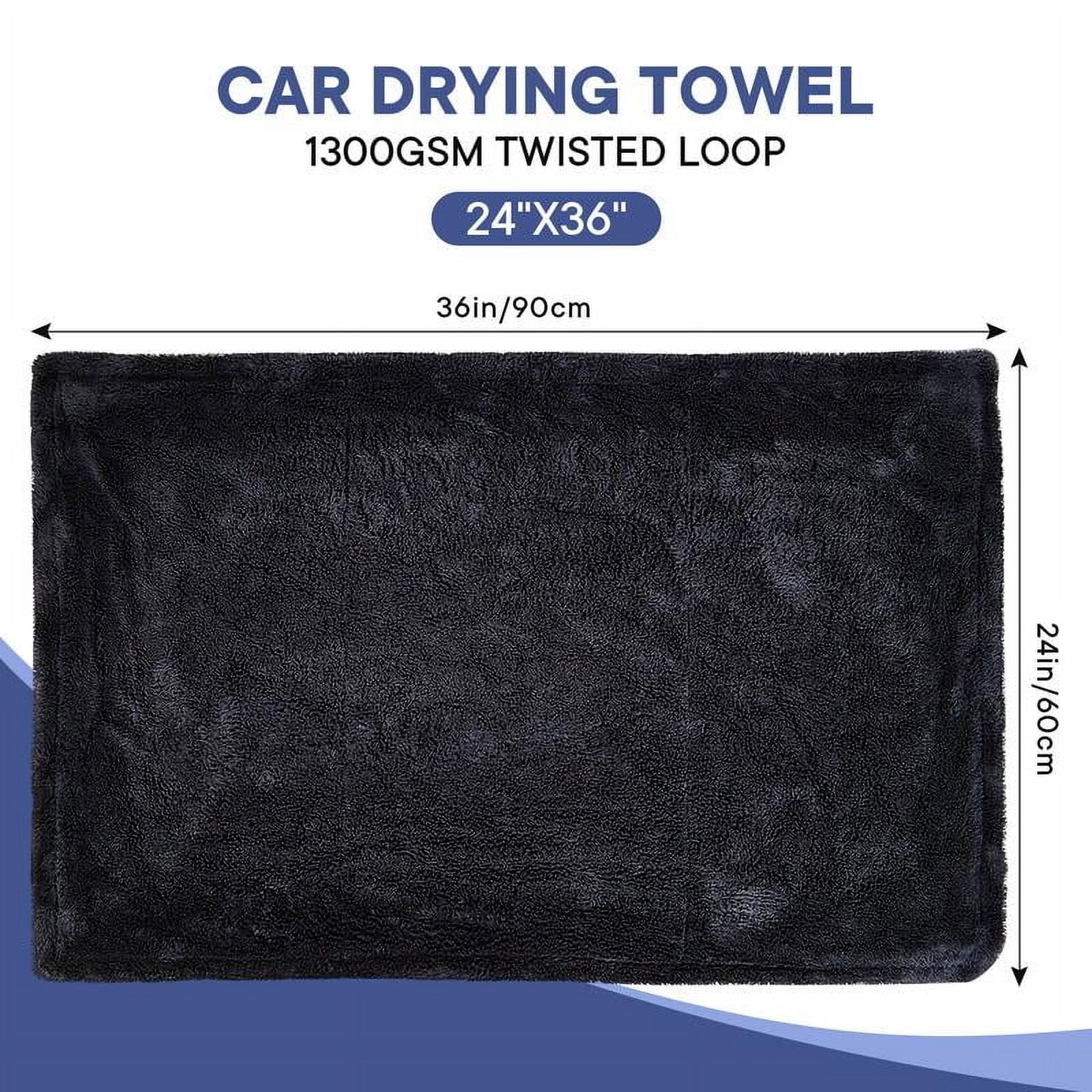 SUPER ABSORBENT CAR DRYING TOWEL,ULTRA SOFT MICROFIBER 1300GSM DOUBLE ...