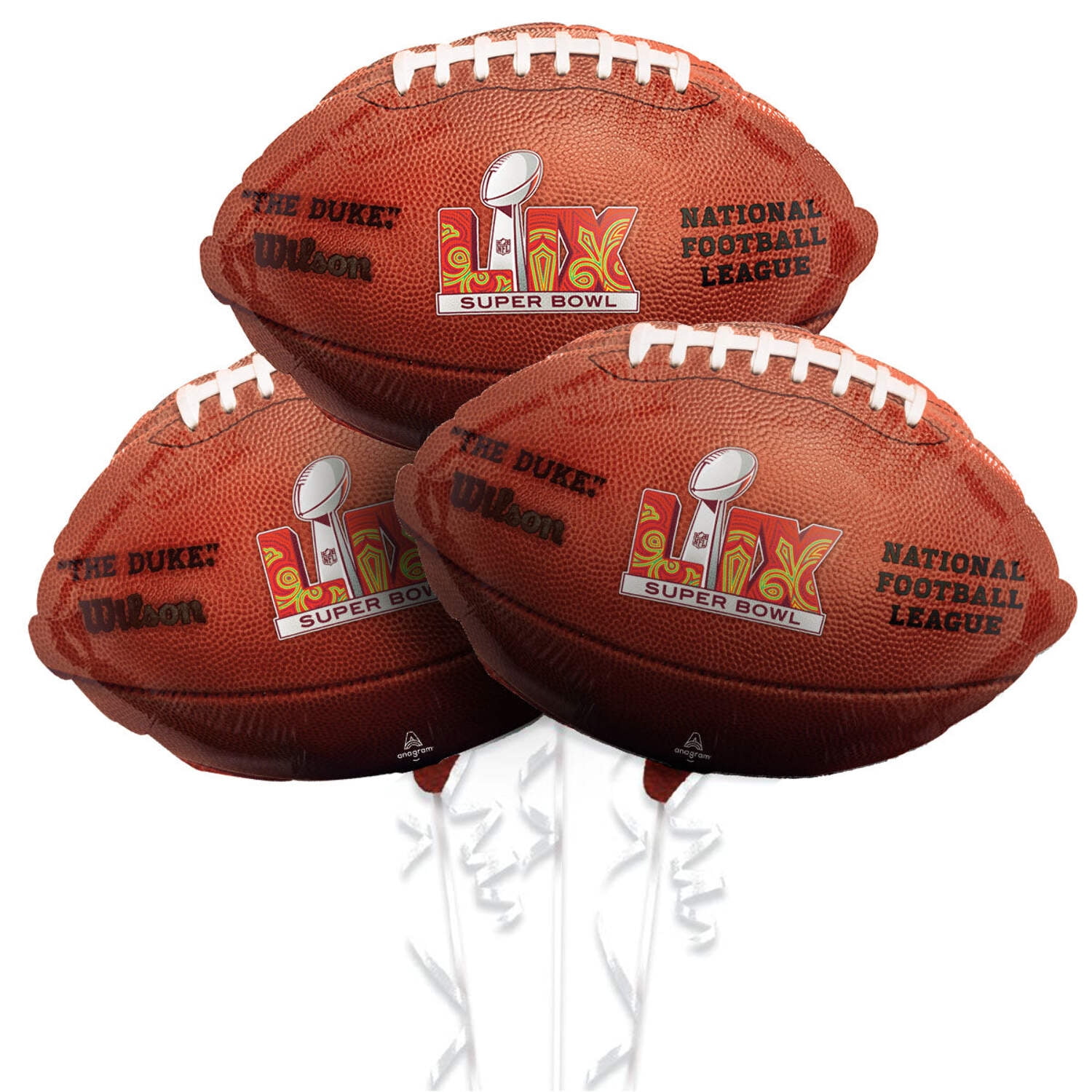 SUPER BOWL - FOOTBALLS 18 INCH BALLOON BOUQUET KIT - PARTY SUPPLIES ...