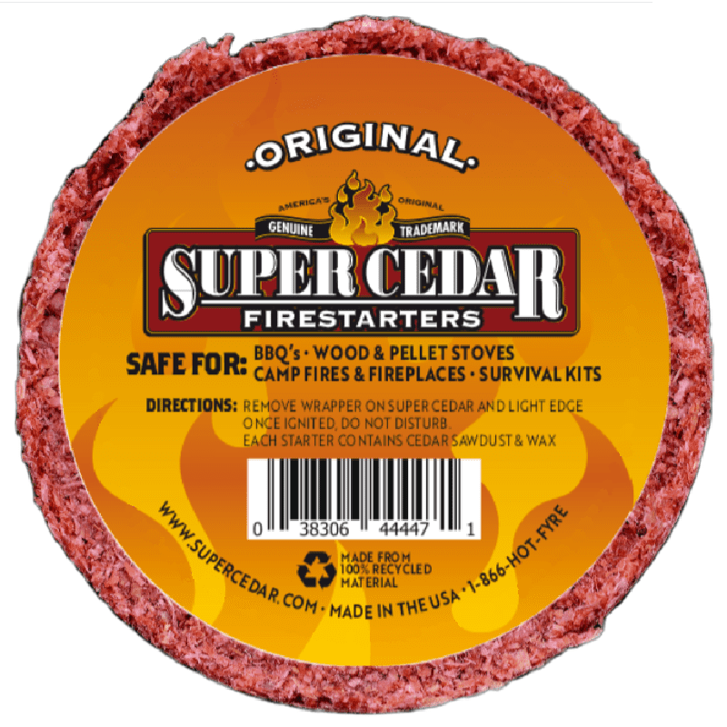 Super Cedar Natural Fire Starters - 100 Count Firewood for Camping ...