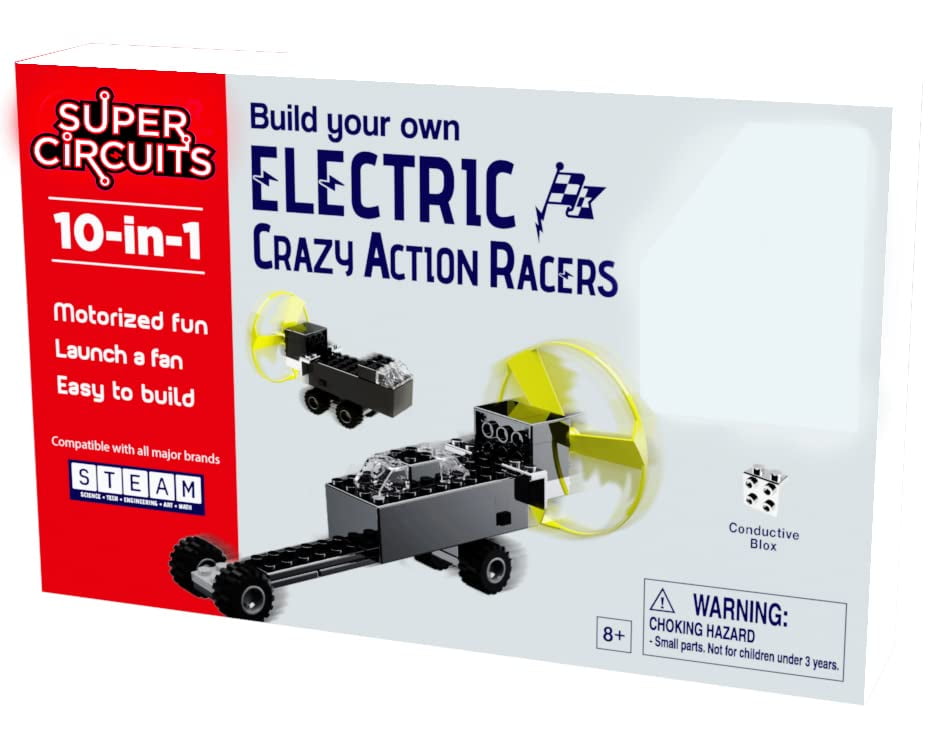 SUPER CIRCUITS Build Your Own Crazy Electric Racers 10-in-1, Dragster ...