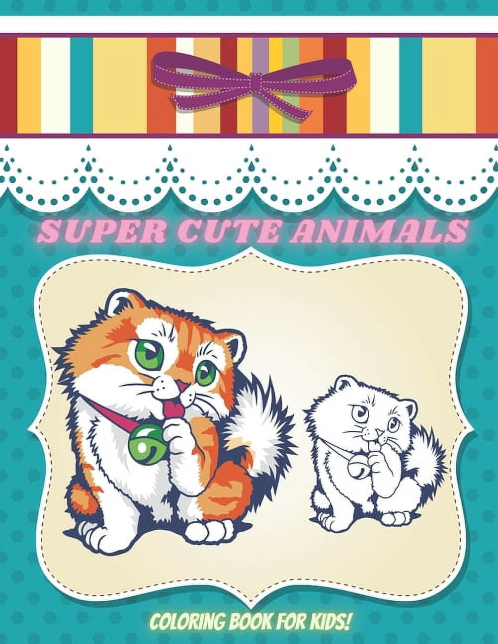 SUPER CUTE ANIMALS - Coloring Book For Kids: Sea Animals, Farm Animals ...