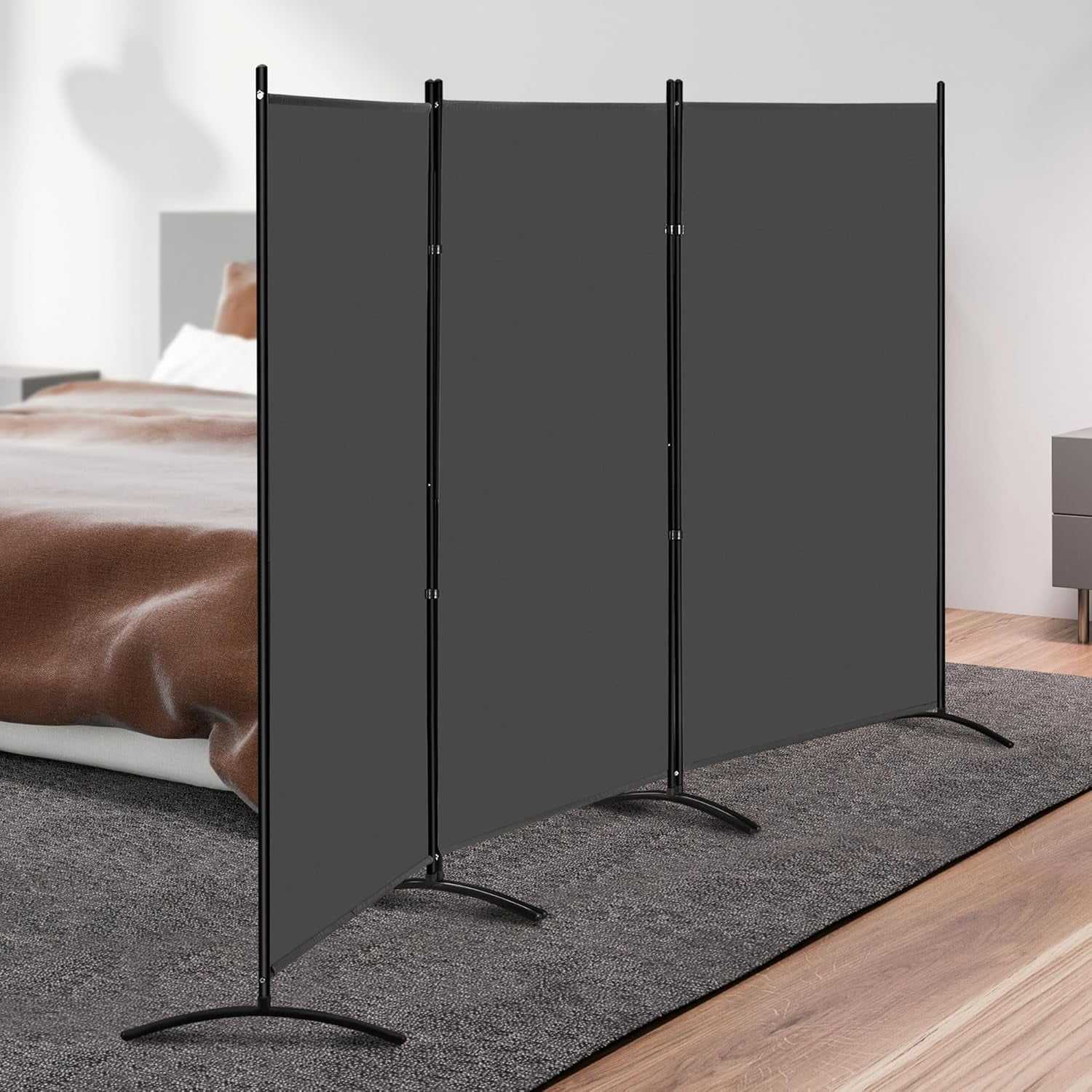 SUPER DEAL 3 Panel Room Divider, Folding Privacy Screens, 101" W X 72 ...