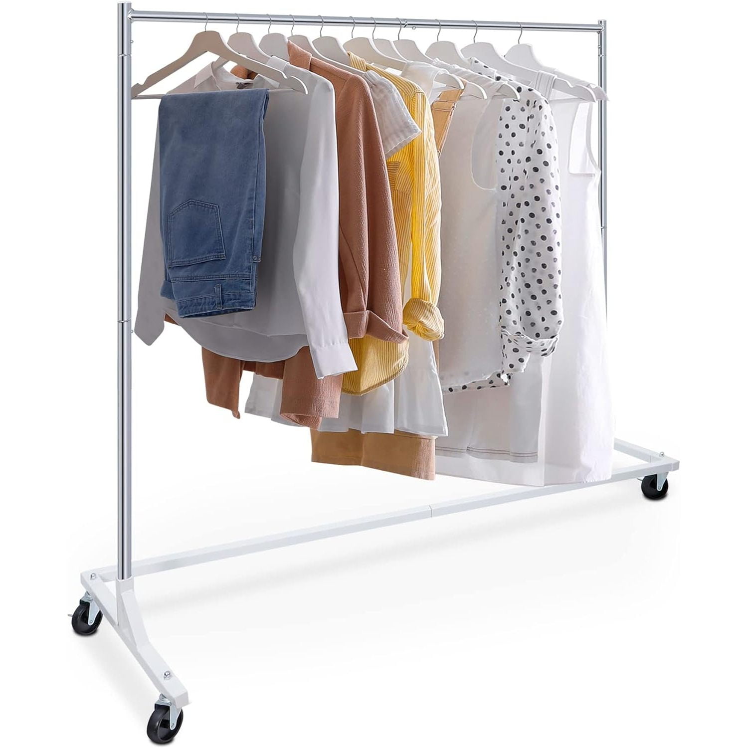 SUPER DEAL Heavy Duty Clothes Rack Z Base Commercial Grade Garment Rack ...