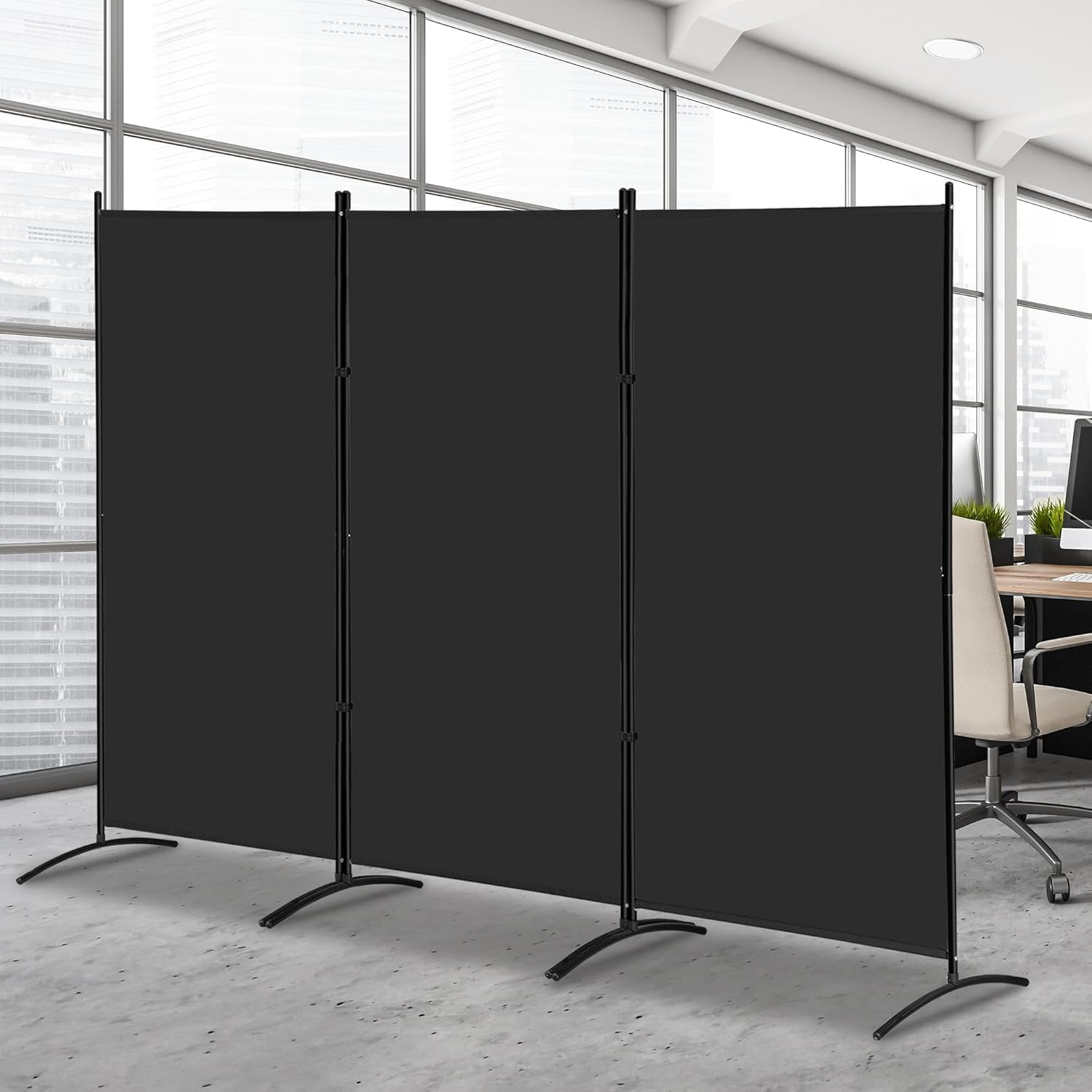 SUPER DEAL Room Divider, 6 Ft Folding Privacy Screens, 3 Panel Portable ...