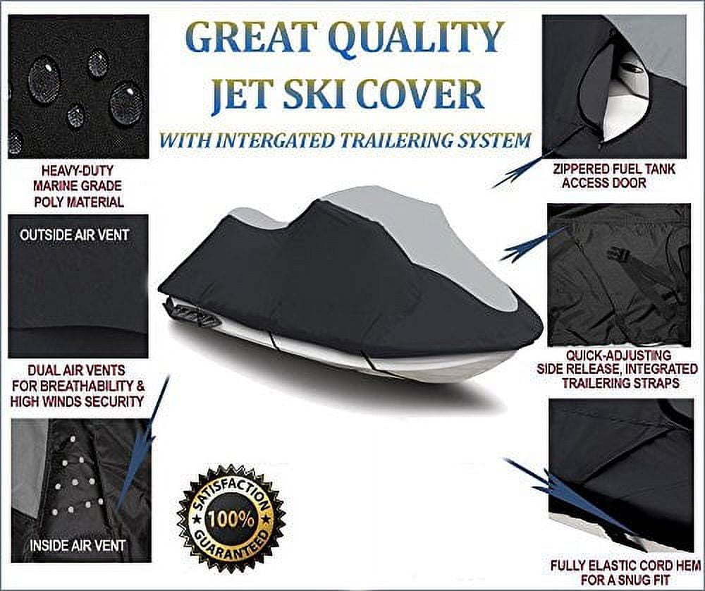 Super Heavy-Duty PWC 600D Jet SKI Cover Compatible for Sea Doo Sea-Doo ...