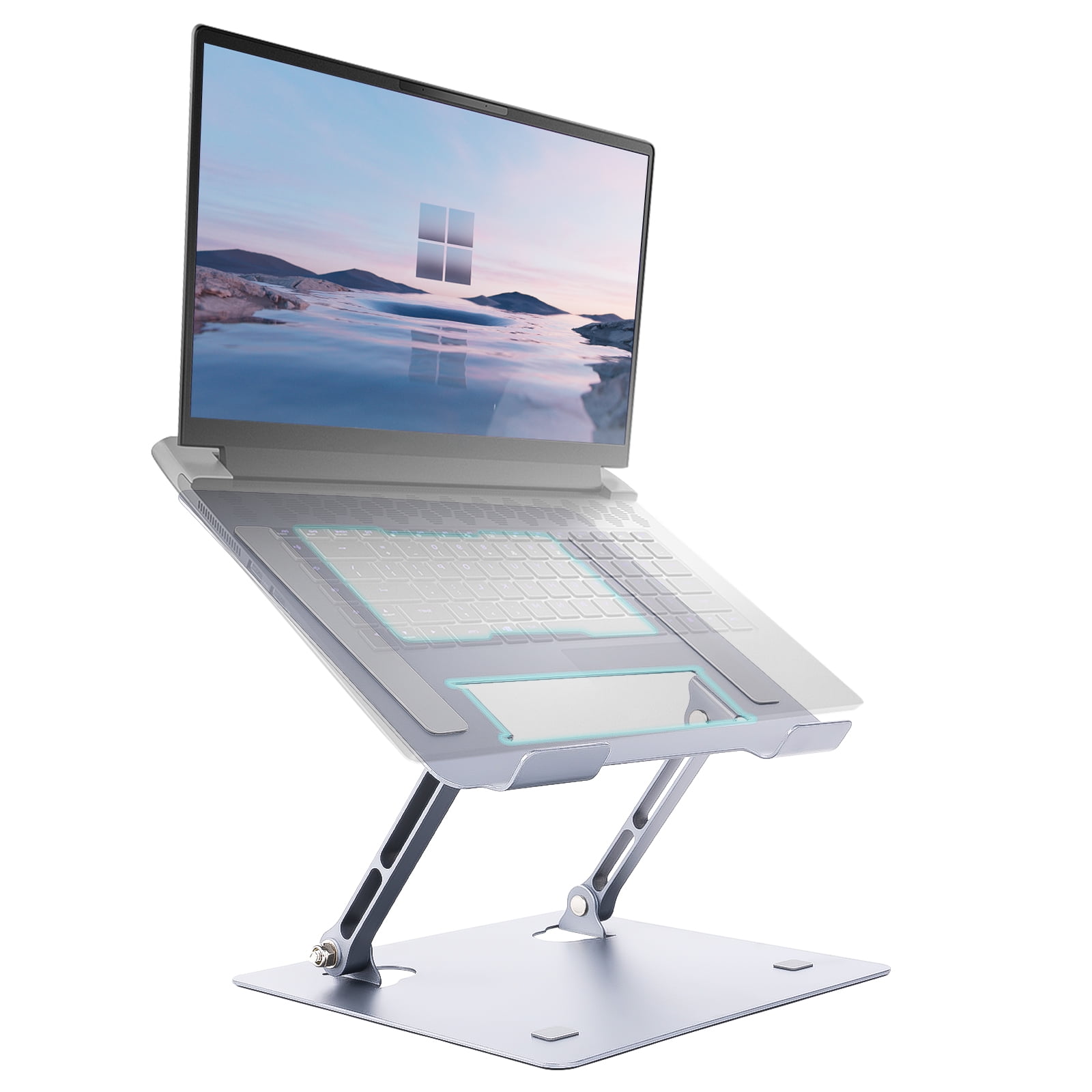 SUPER JOY Foldable Laptop Stand, Laptop Stand for Desk Adjustable ...