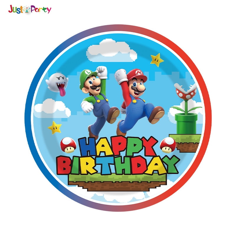 SUPER-MARIO 82/92 PCS Party Supplies, Party Tableware, Disposable Paper ...