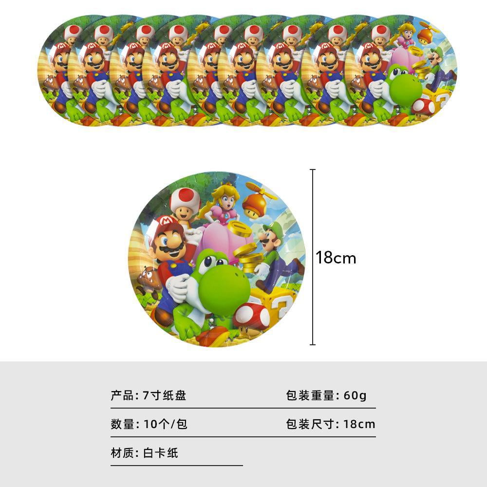 SUPER-MARIO 90/100 PCS Paper Plates, Disposable Lemon Party Plates ...