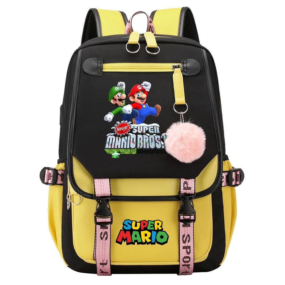 SUPER-MARIO Anime Backpacks Cartoon Laptop Backpack Daypack 3D Printed ...