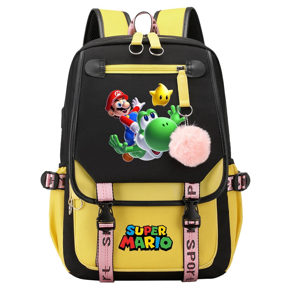 SUPER-MARIO Anime Backpacks Cartoon Laptop Backpack Daypack 3D Printed ...