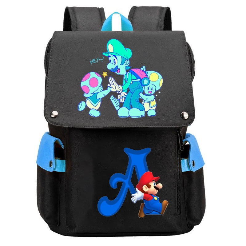 SUPER-MARIO Anime Backpacks Cartoon Laptop Backpack Daypack 3D Printed ...