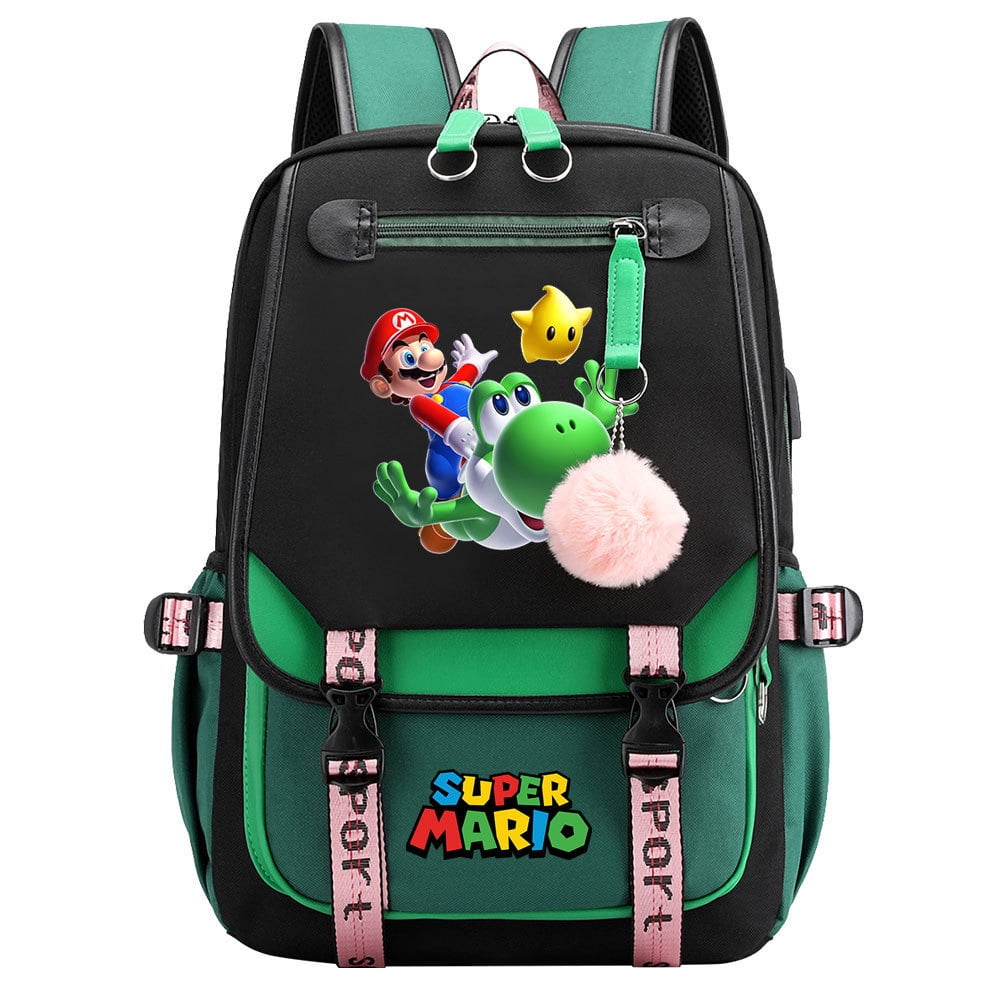 SUPER-MARIO Anime Backpacks Cartoon Laptop Backpack Daypack 3D Printed ...